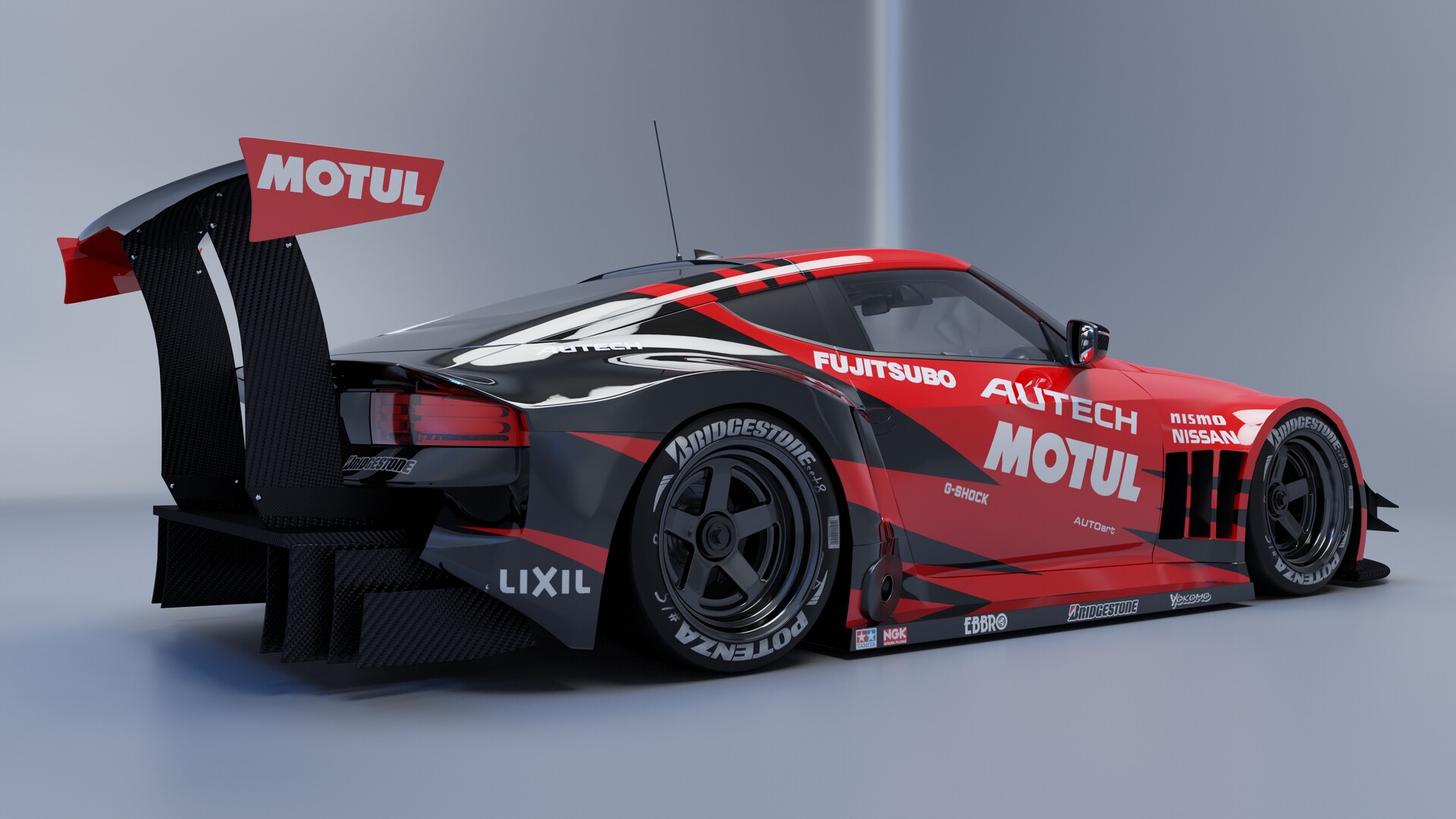 Billy Taymiya - Nissan 400Z GT300 with Nissan GTR R35 GT300 Motul Livery