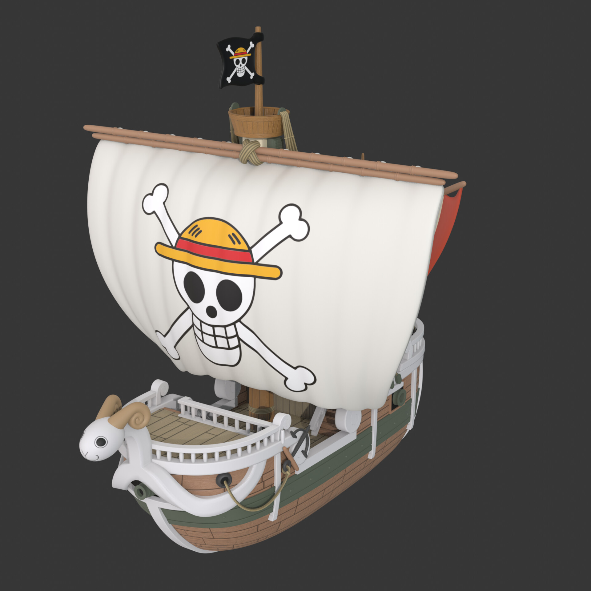 ArtStation - One Piece Going Merry Pirate Ship 3D Model