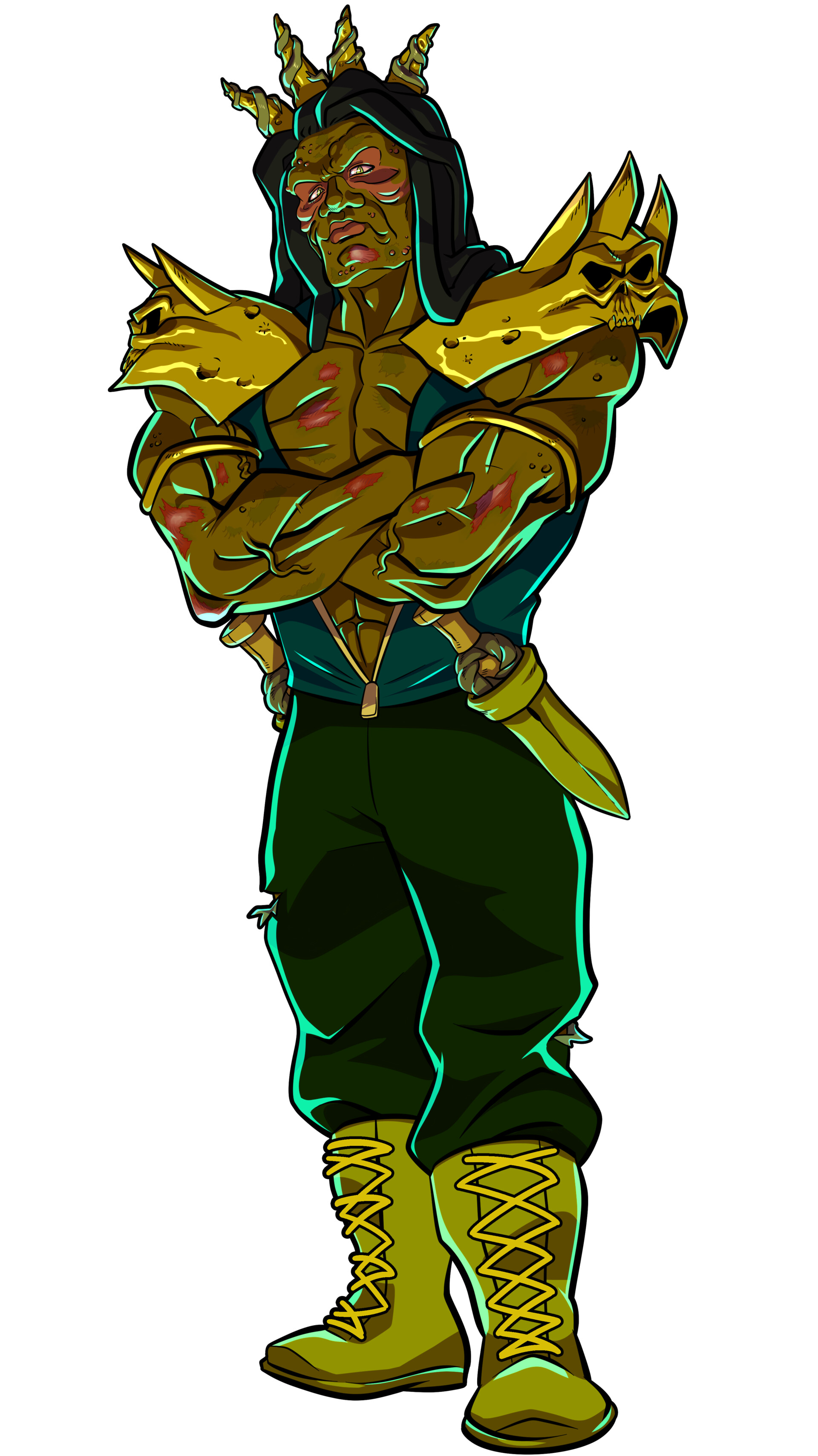 Justin Hall - Dimension 20: Titan Takedown character art