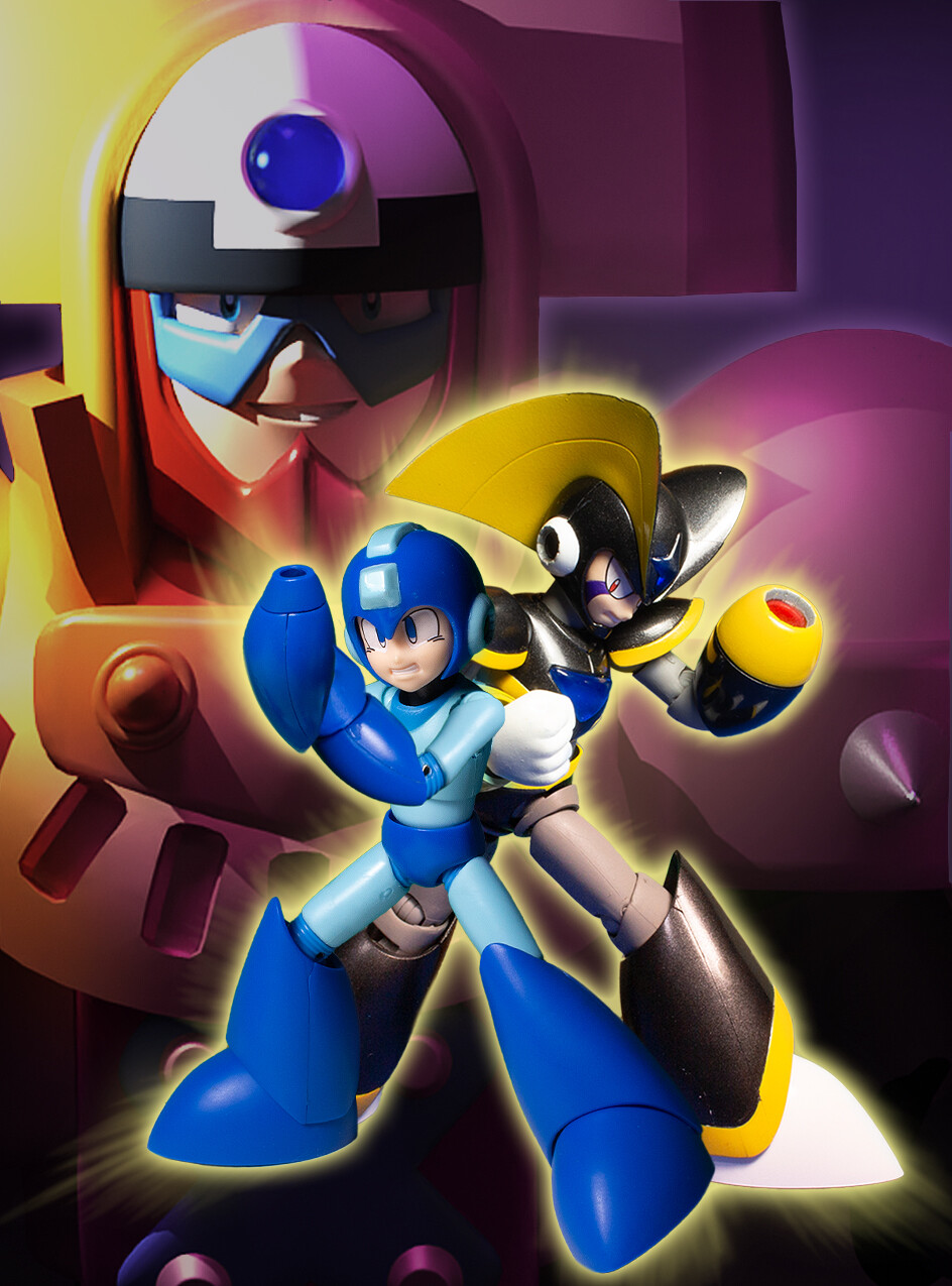 ArtStation - Megaman & Bass (Rockman & Forte) Poster (Fanart)