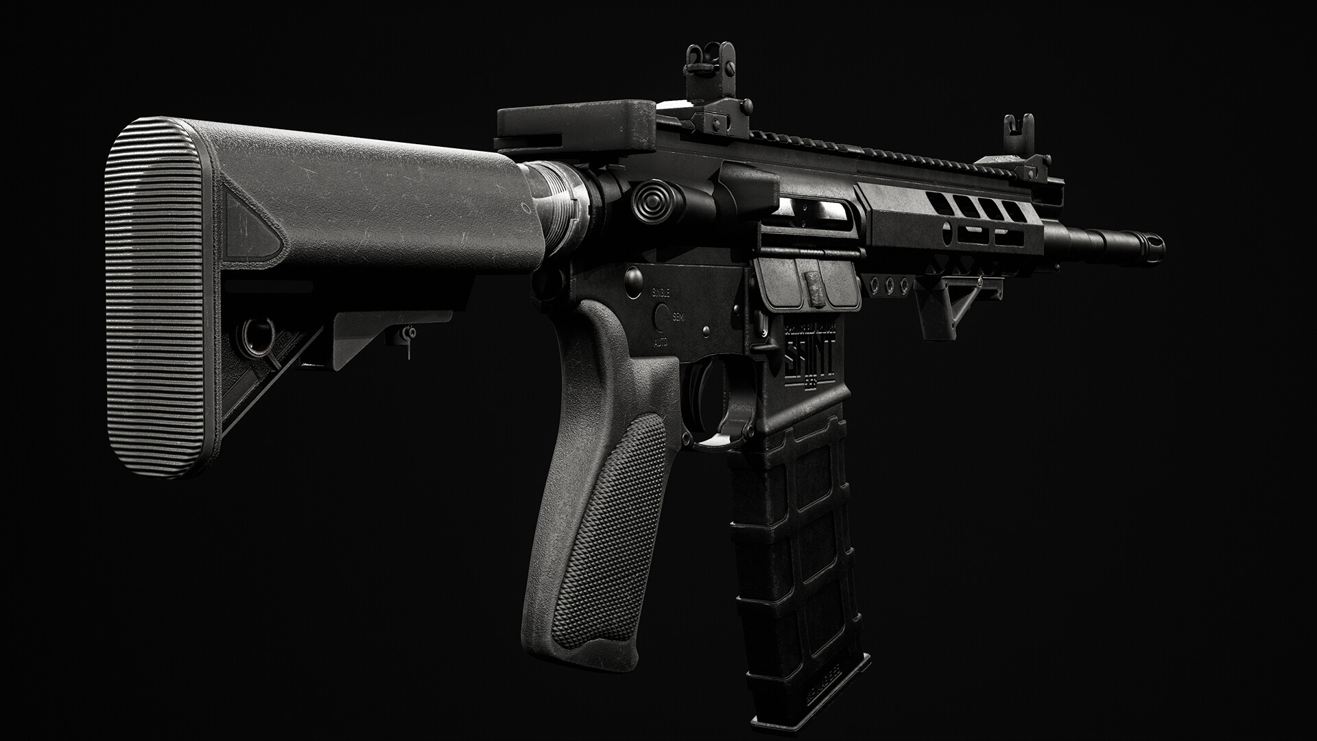 ArtStation - M4 Carbine – Mid poly, game-ready asset.