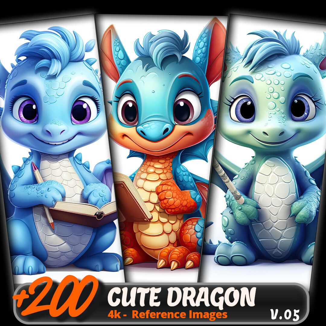 ArtStation - CUTE DRAGON VOL. 05/ 4K/ Reference Image