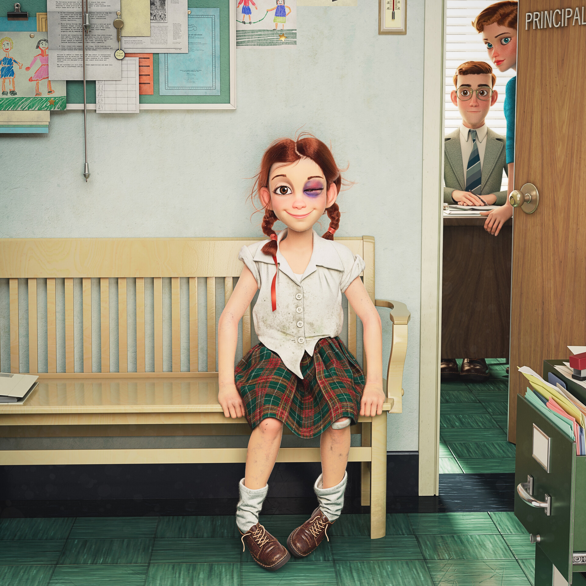 ArtStation - "Young Lady With The Shiner"