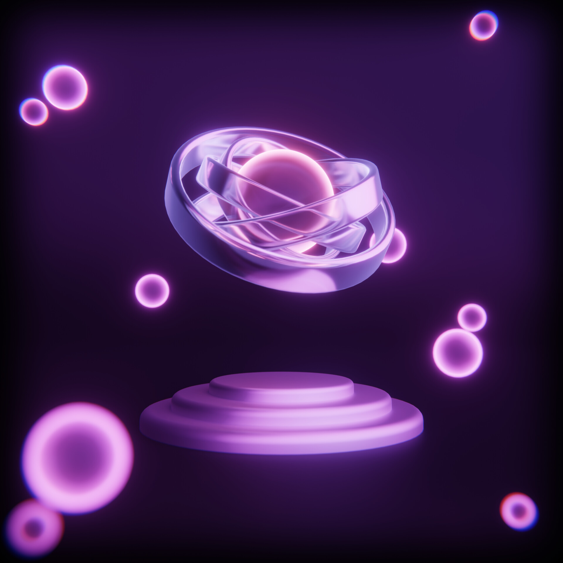 ArtStation - Abstract Minimalistic Scene-Blender Practise