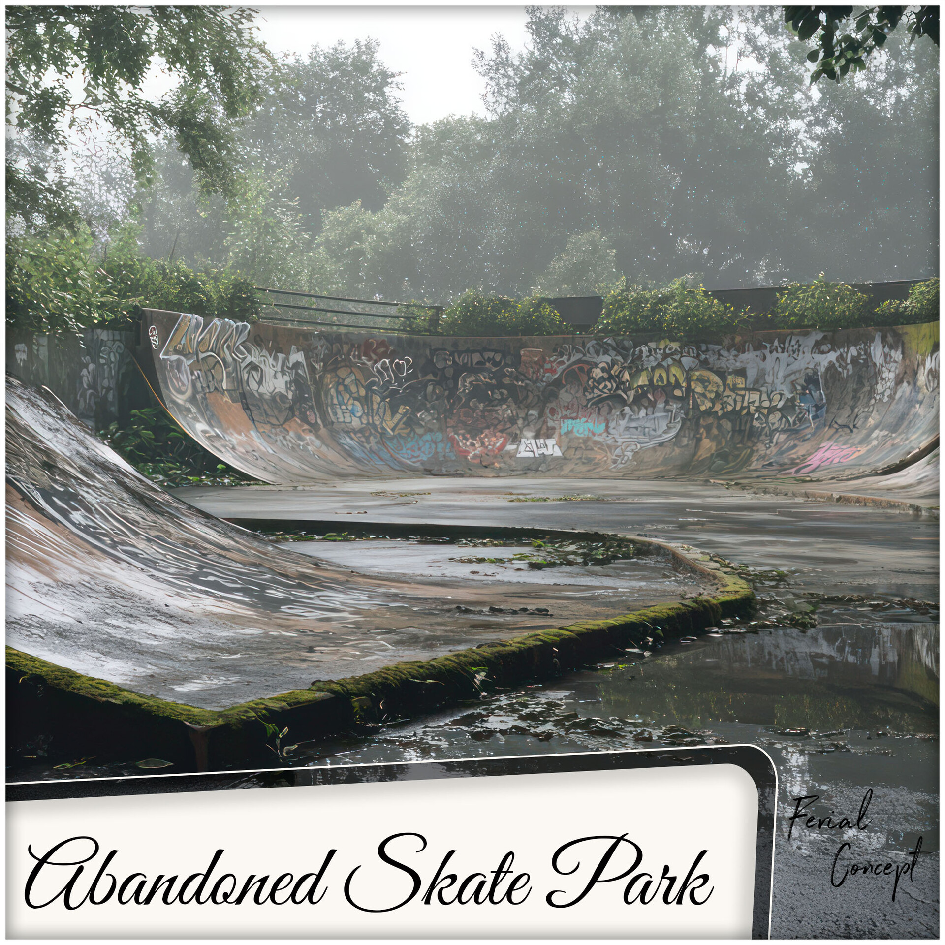 ArtStation - 🔹280 Abandoned Skate Park - Environment Concept Reference ...