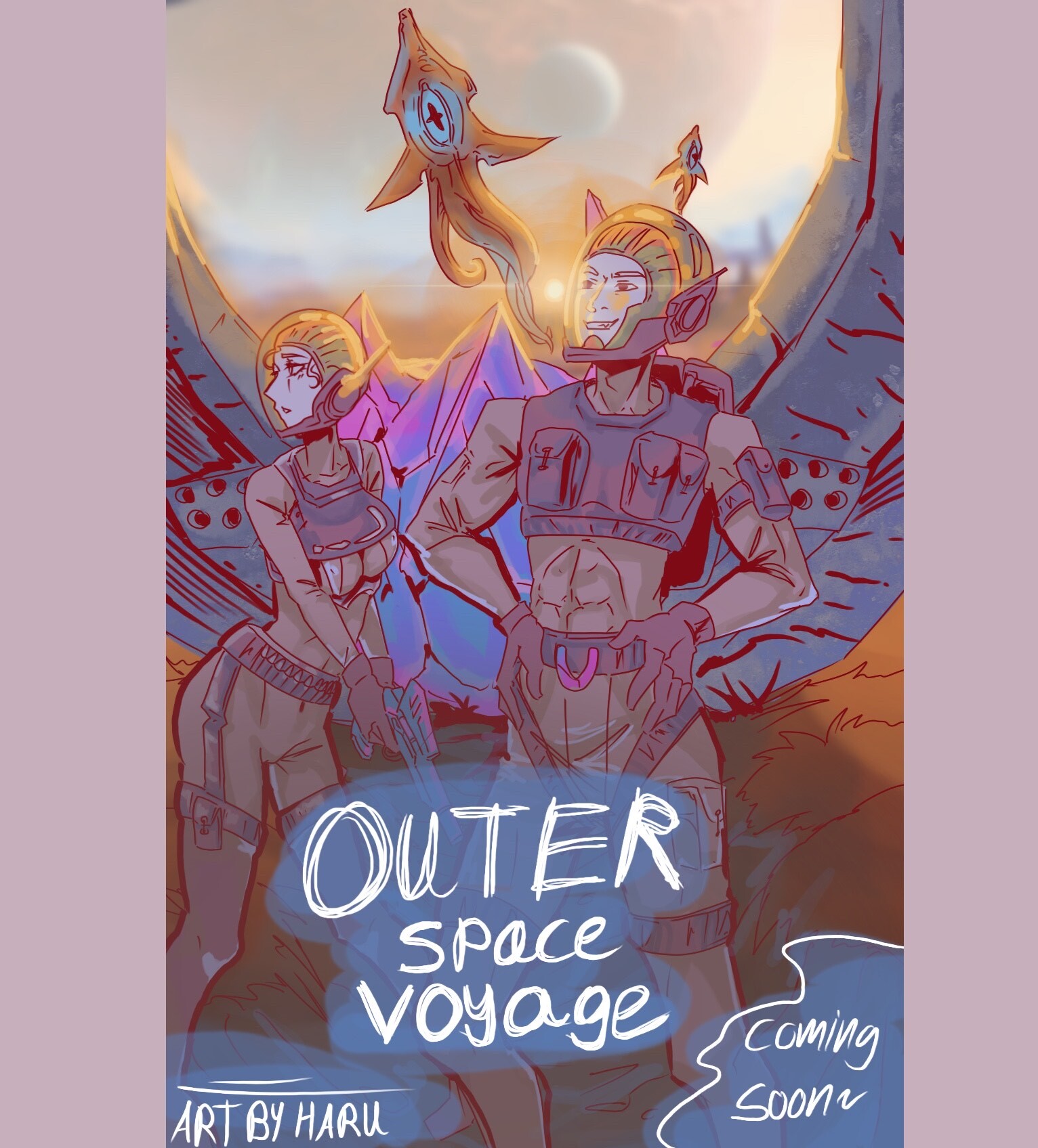 ArtStation - Outer Space Voyage Comic (PG 1-9) Alien Transformation