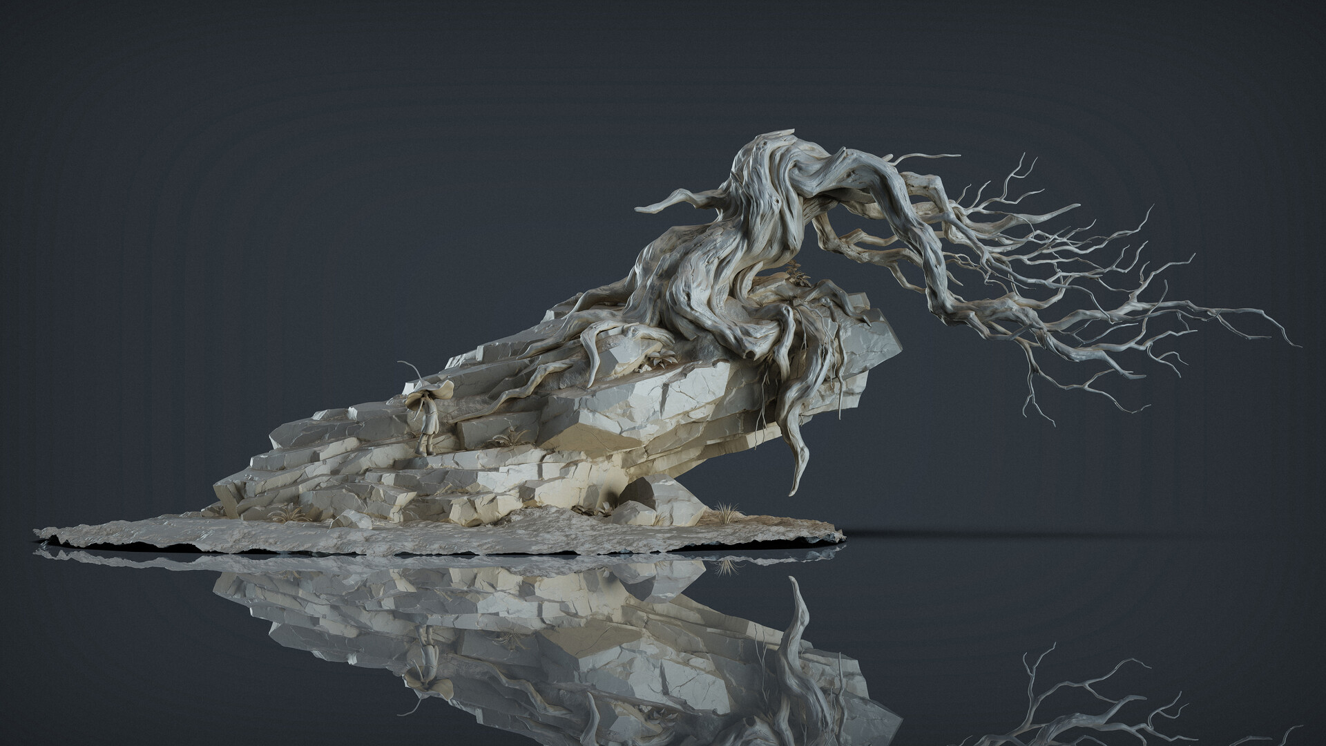 ArtStation - Tree and Rock