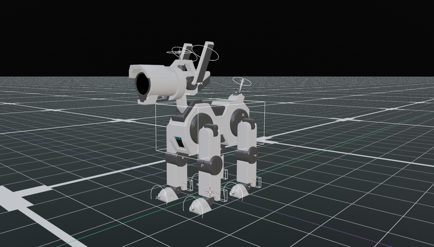 ArtStation - Robotic Rig of Dog | Done in Blender | IK Rigging