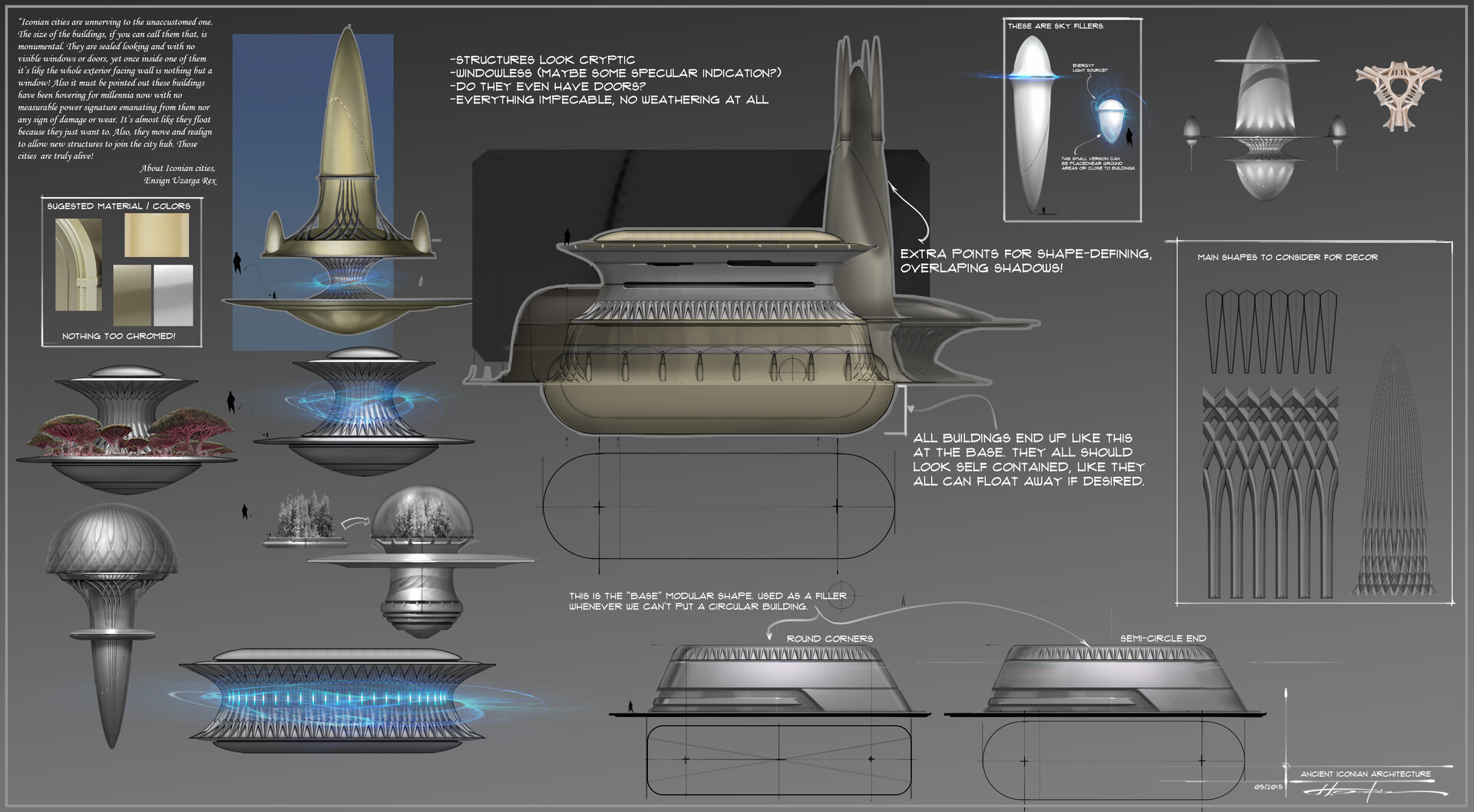 ArtStation - Ancient Iconians Architecture notes