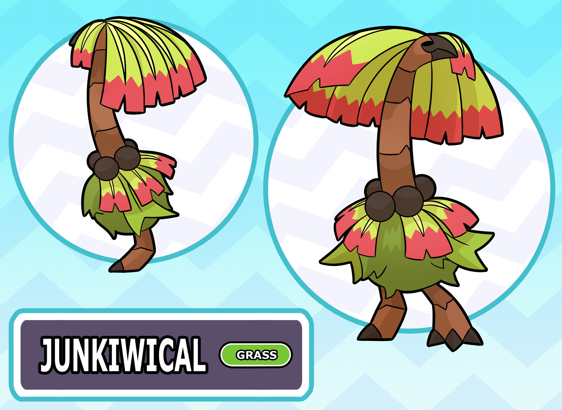 ArtStation - Fakemon....Kiwical and Junkiwical