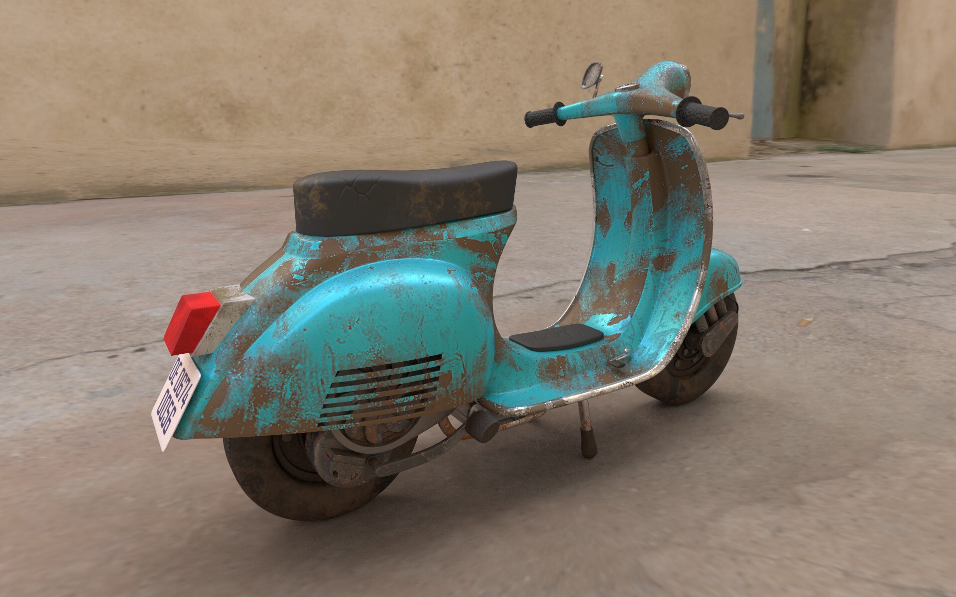 Deborshi Datta - Rusted scooter 3D Modelling