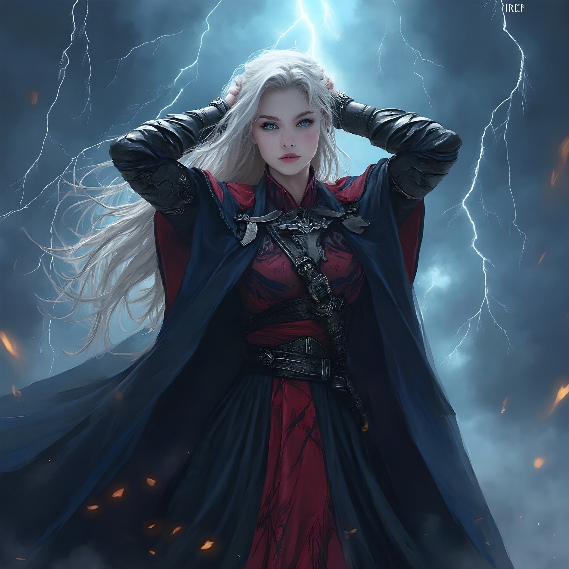 ArtStation - Irpa in the storm of Thor