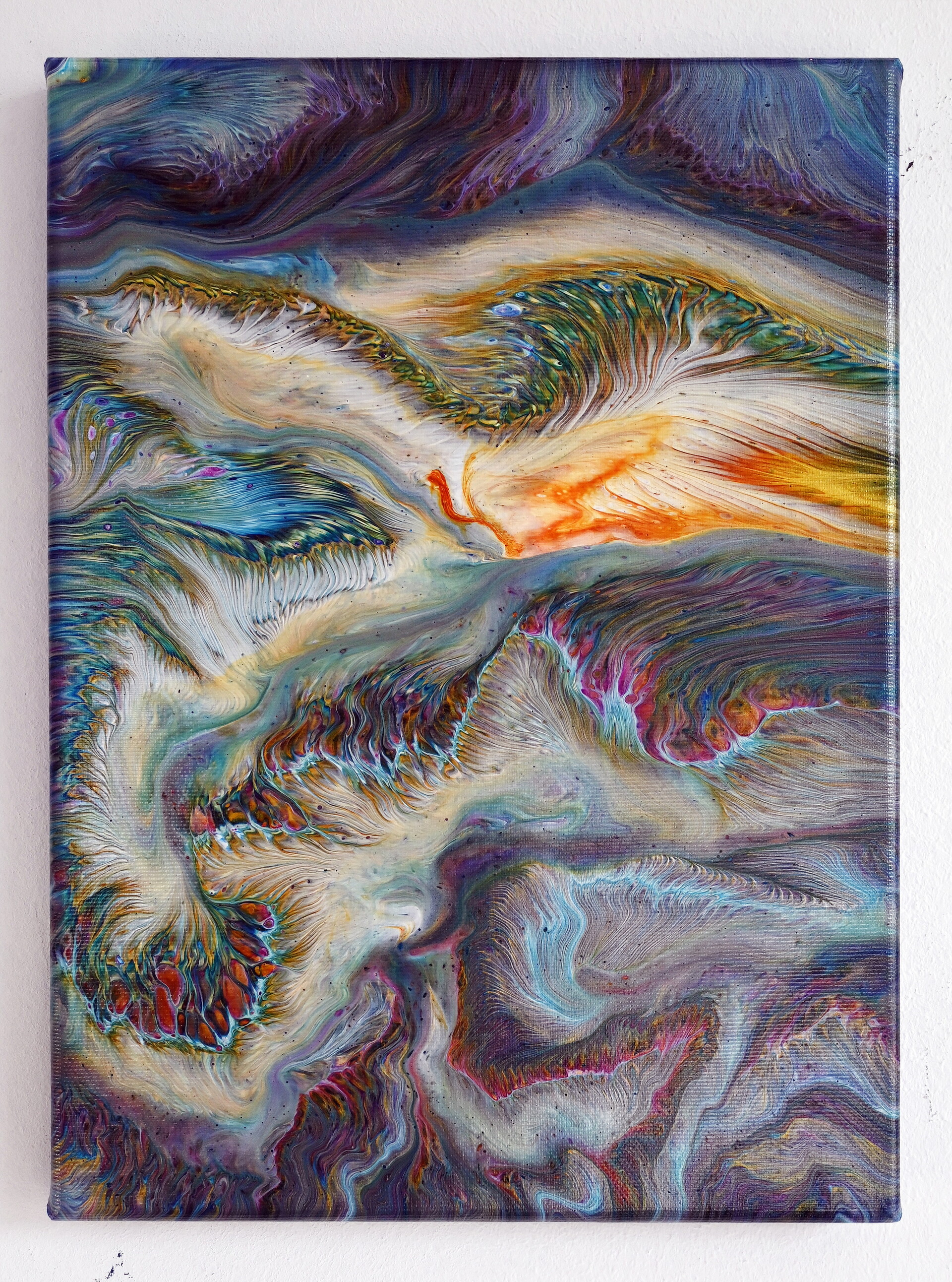 Fiona Art - A Gold Bird for My Mom: Emotional Drip Painting Tribute 🕊️