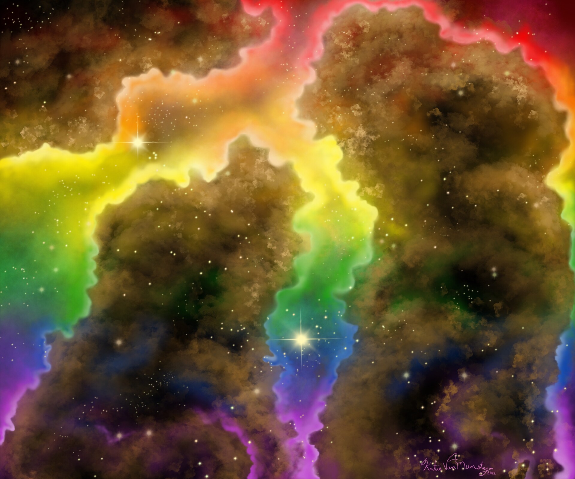 ArtStation - Nebula Inspired by Philly POC Pride Flag