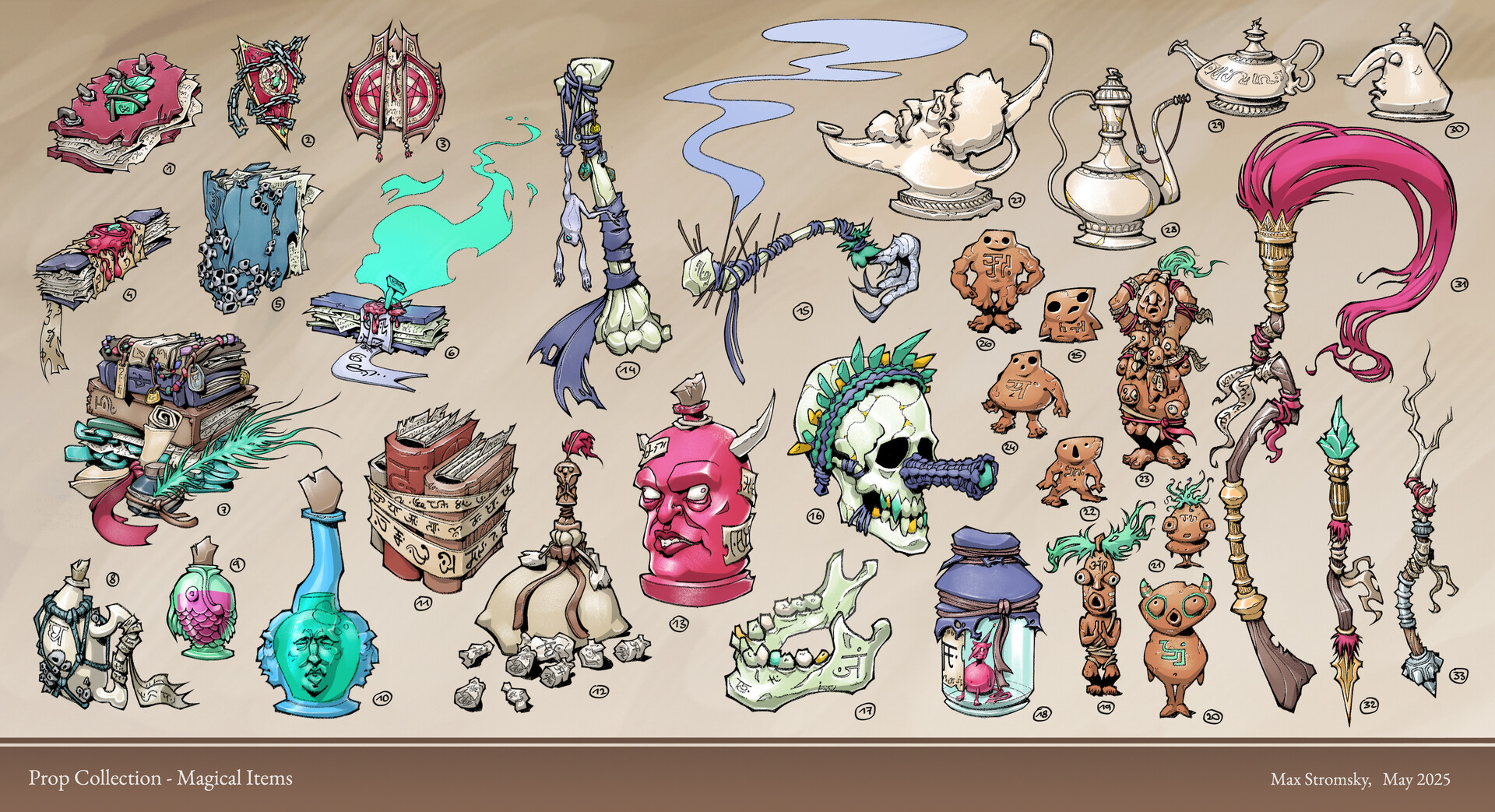 ArtStation - Differently Themed, Stylized Props