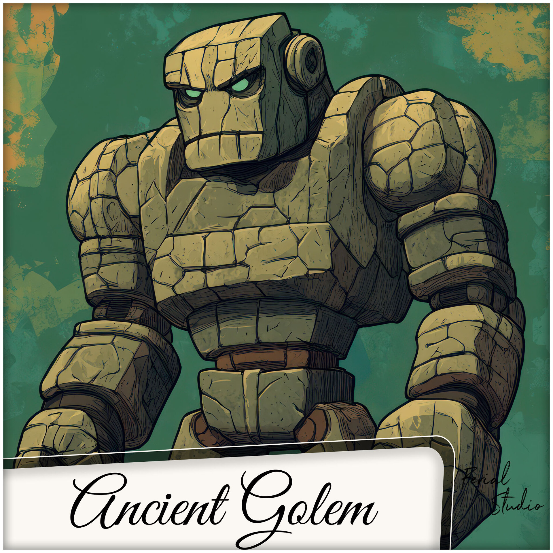 ArtStation - 🔹200 Ancient Golem - Cartoon Character Reference Image ...