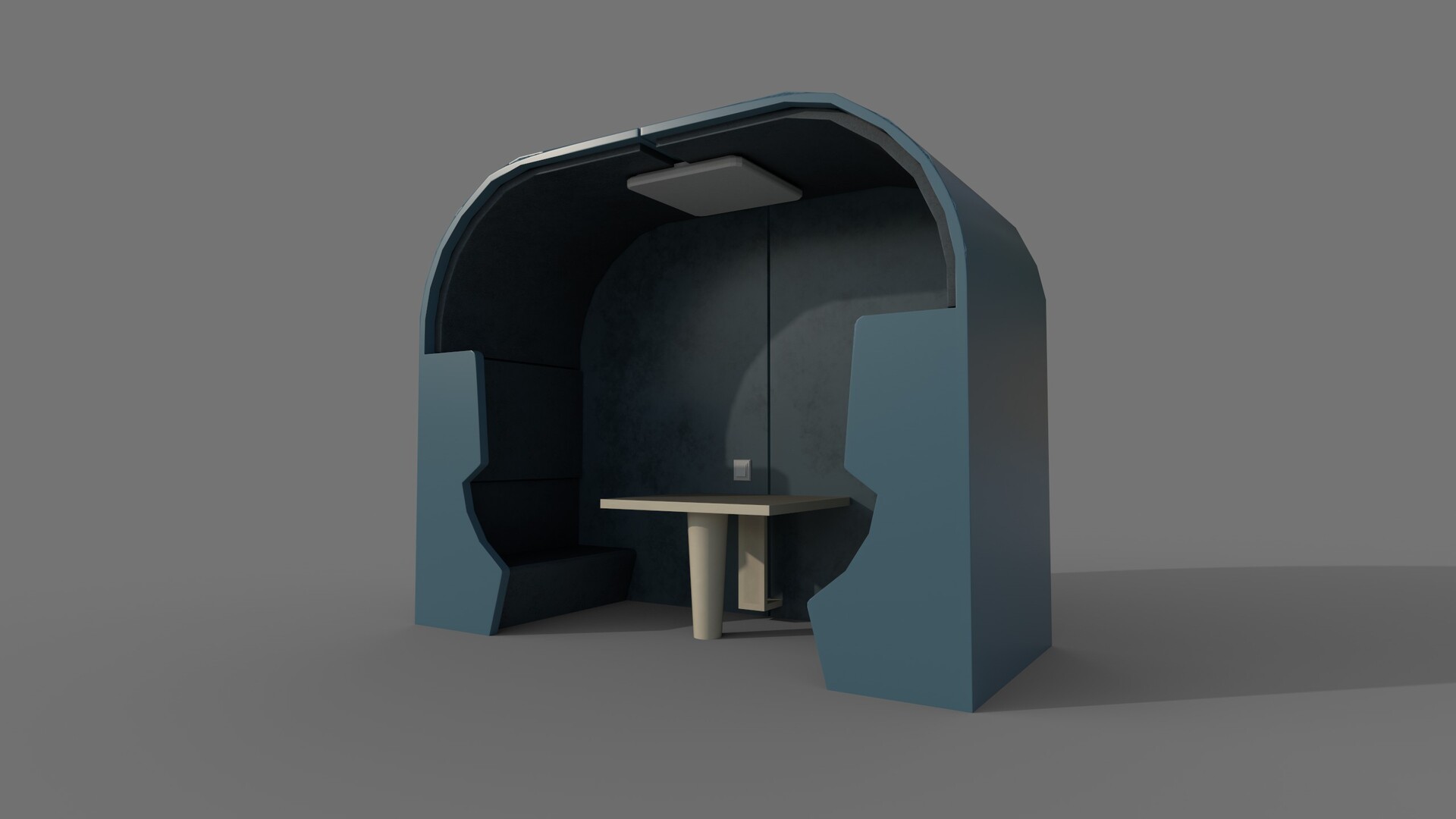 ArtStation - Portable Dining Pod-Low Poly Design