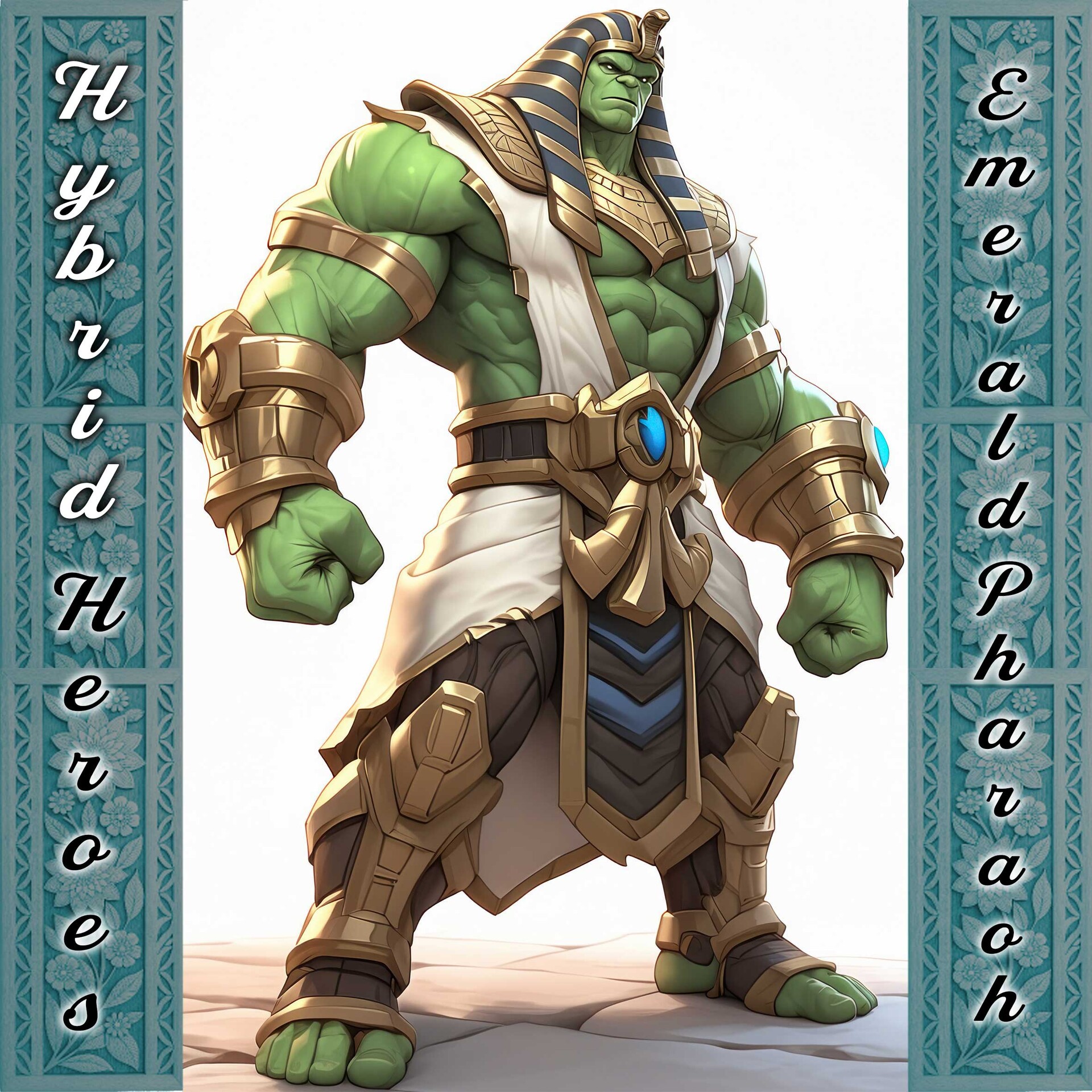 ArtStation - 200 Hybrid Heroes (Emerald Pharaoh) - 4K Resolution - V.13