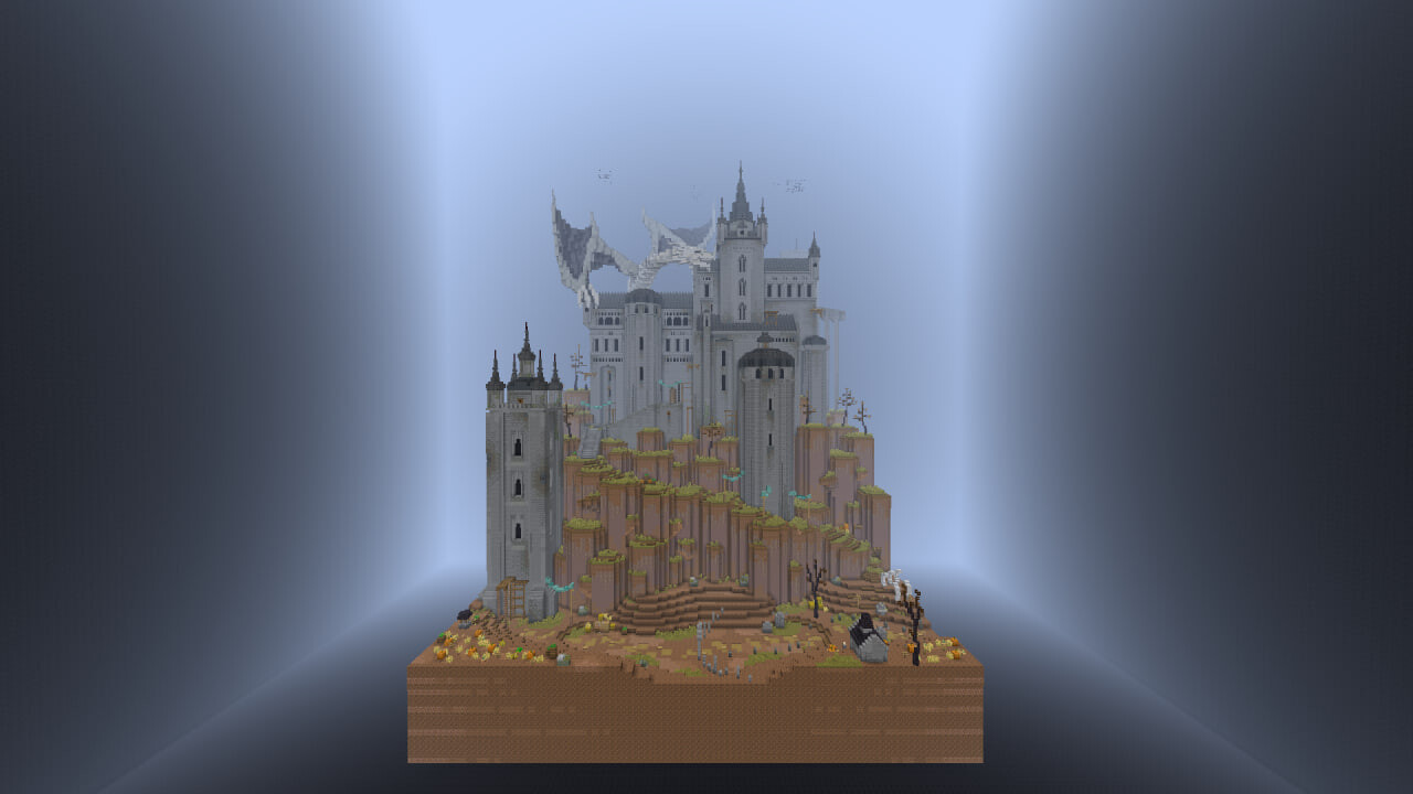 ArtStation - Dark fantasy minecraft castle