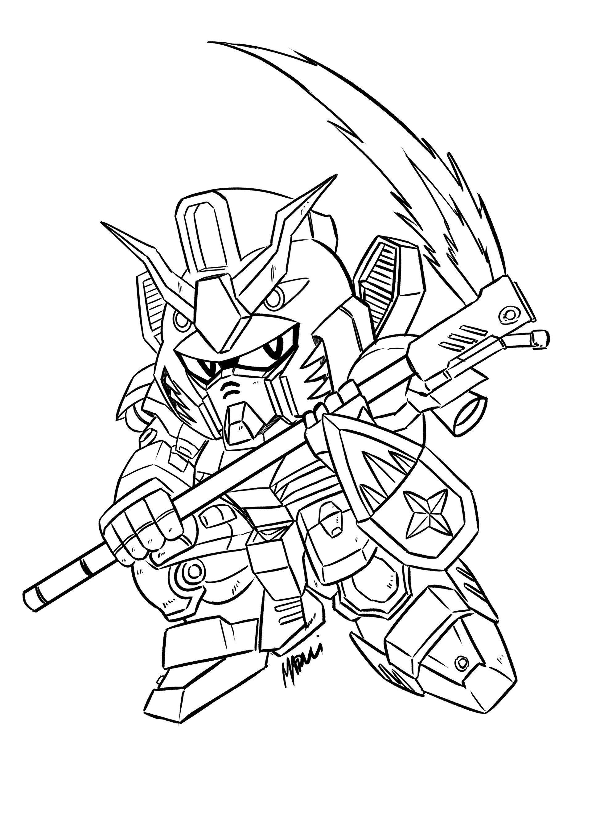 sd gundam coloring pages