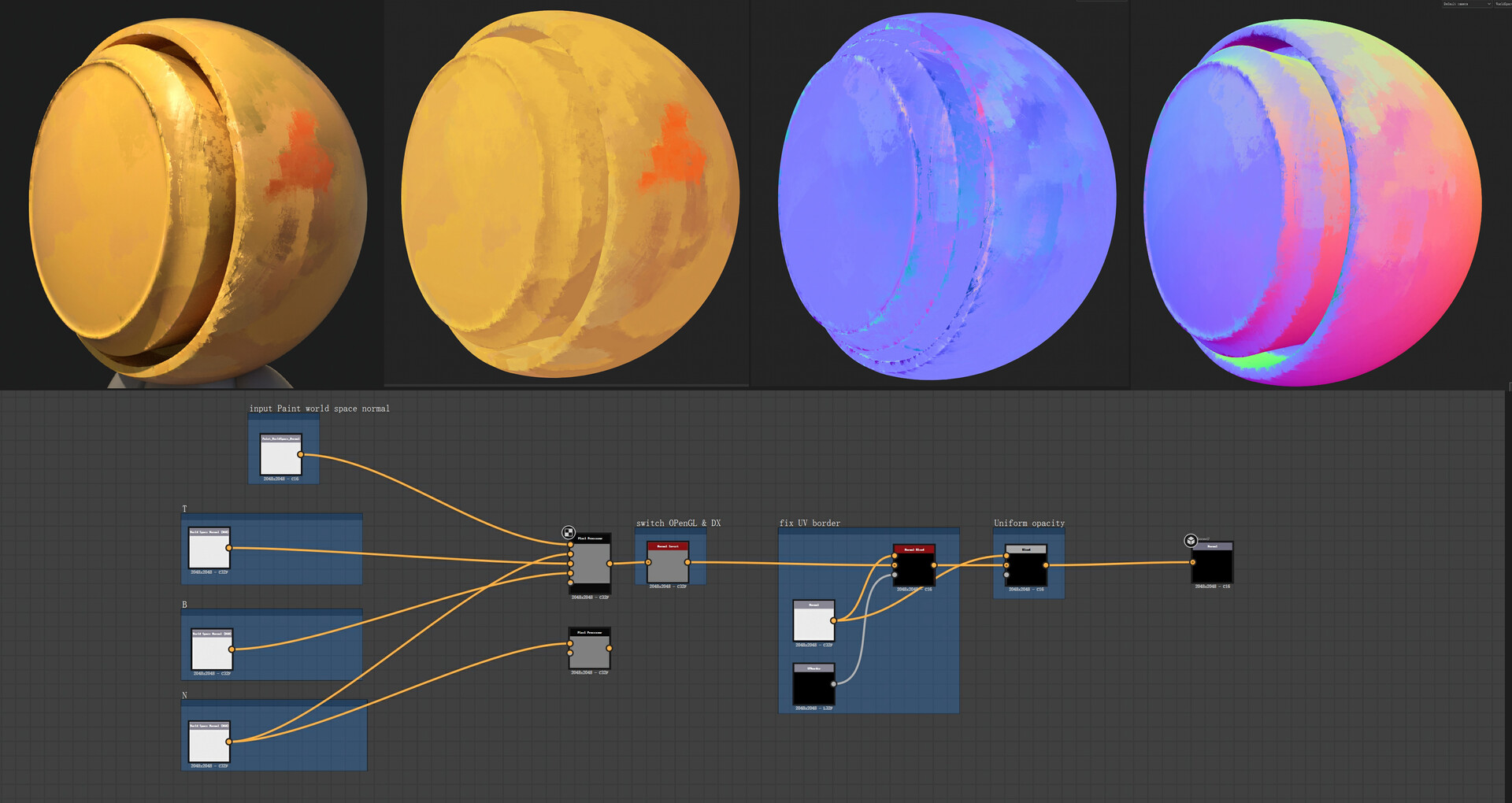 ArtStation - Stylized normal filter WIP