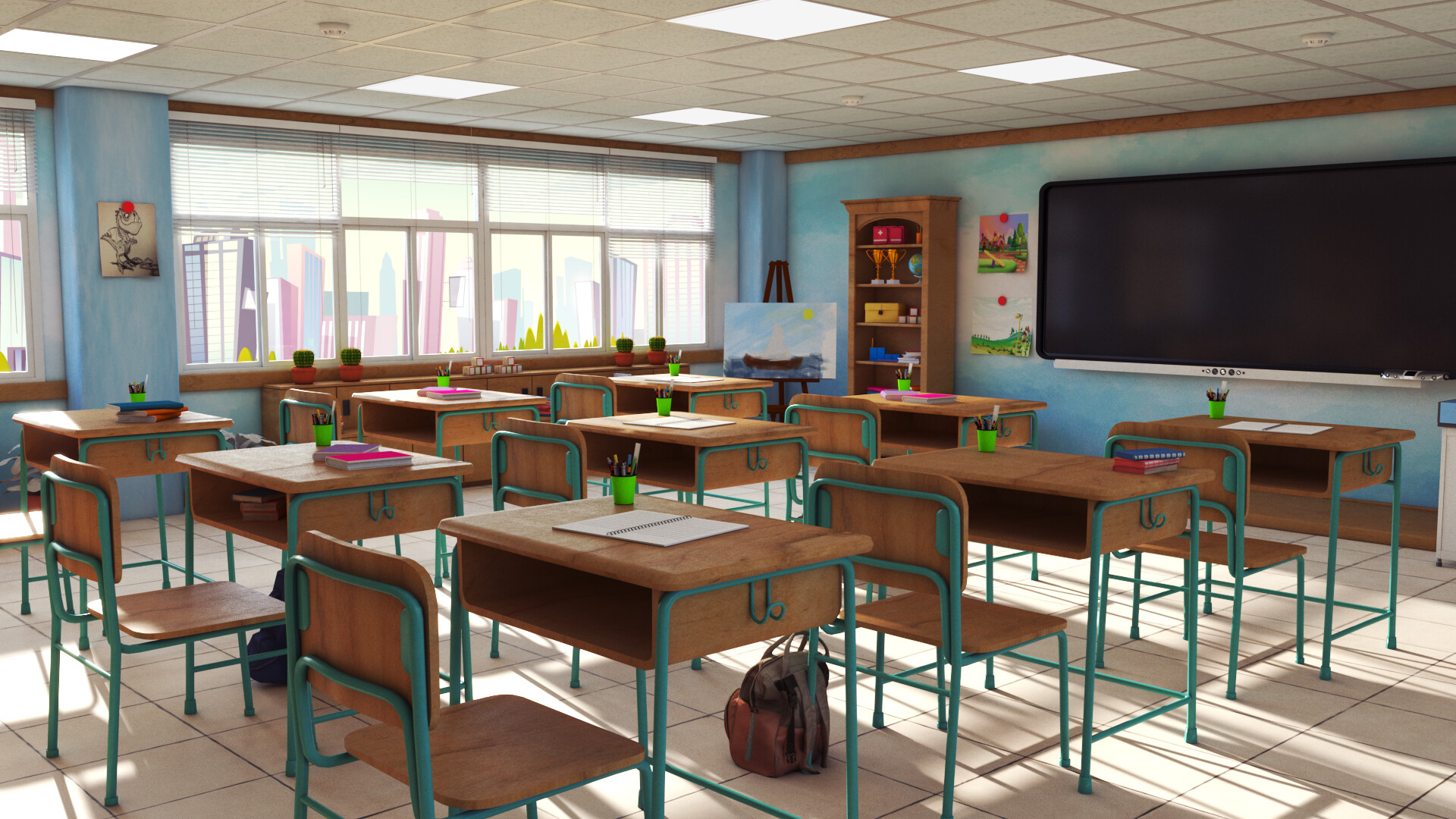 ArtStation - Stylized Classroom