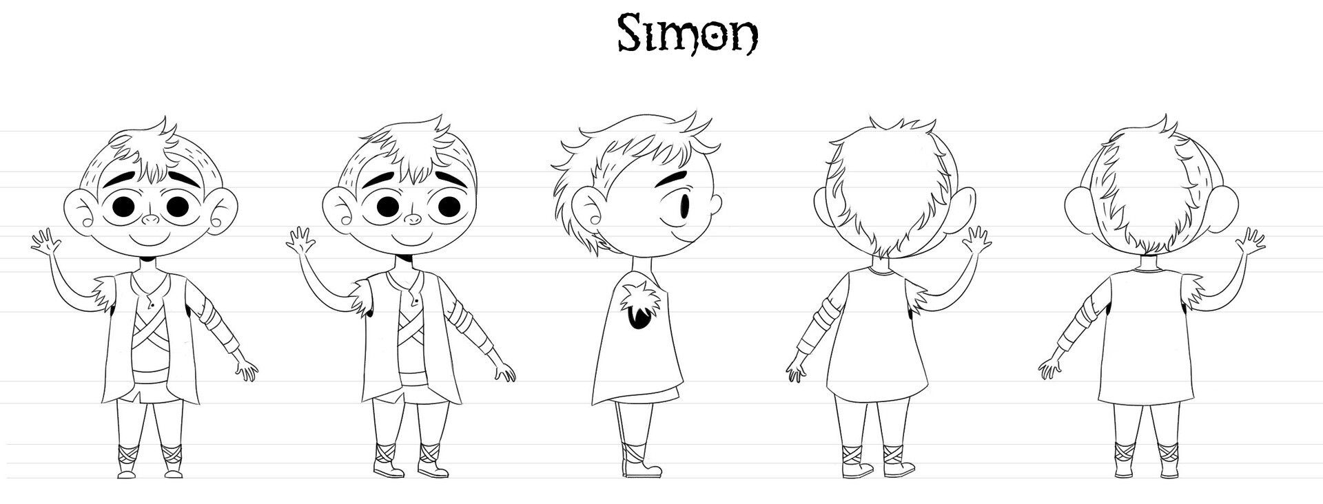 ArtStation - Simon Turn Around Sheet