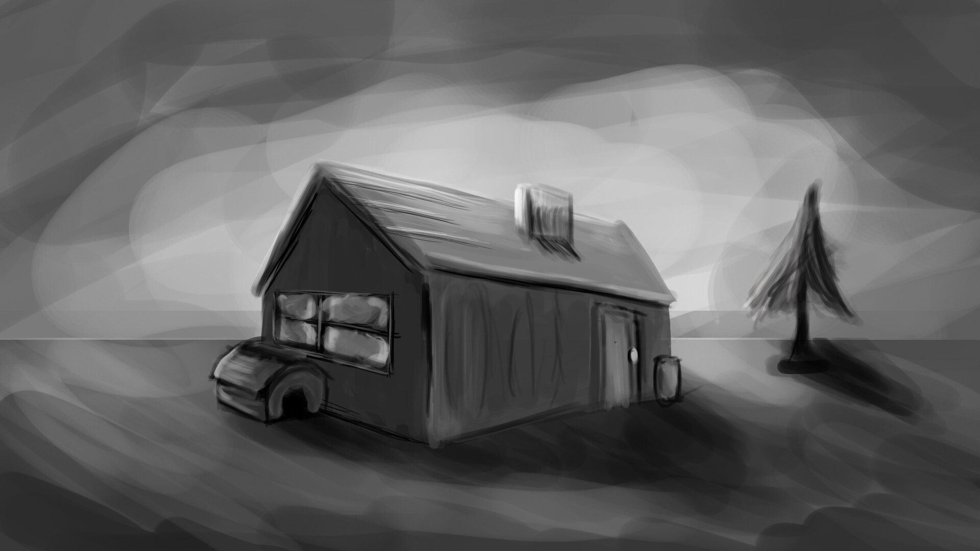 ArtStation - 2 Point Perspective-Cabin