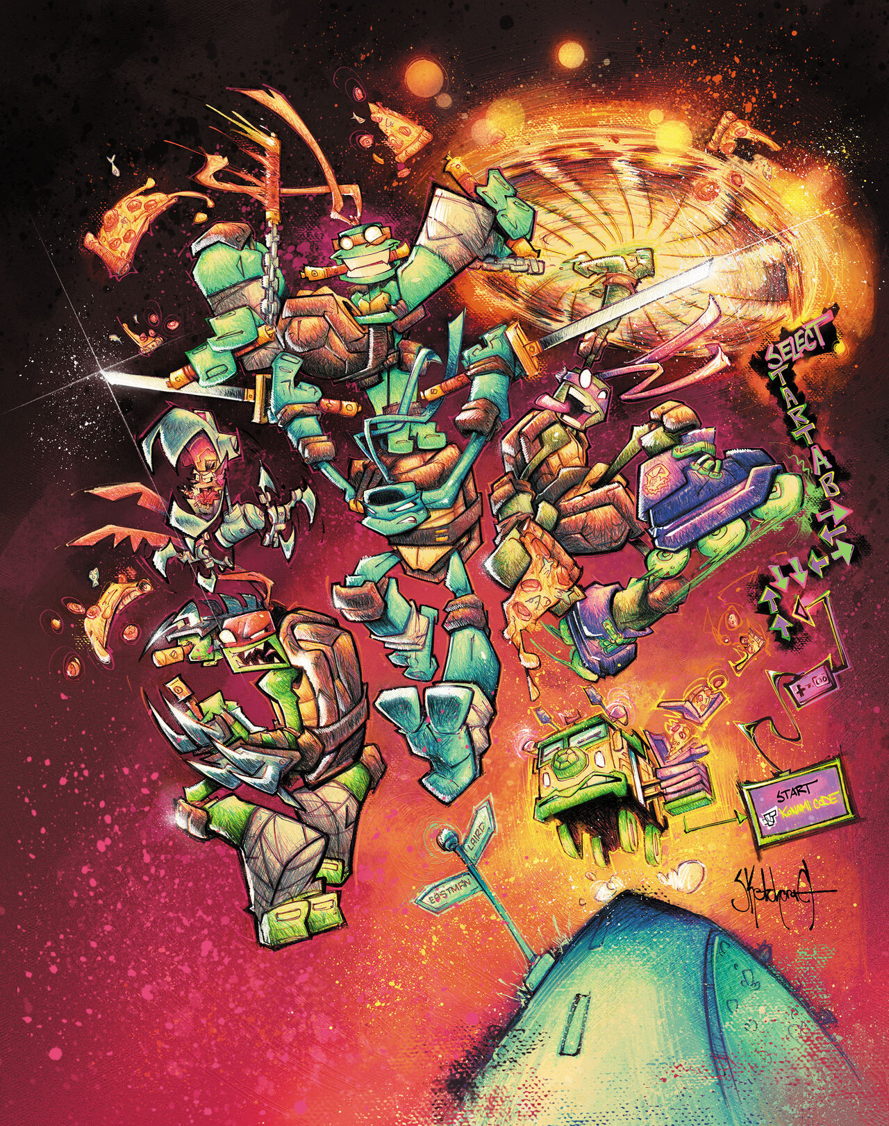 ArtStation - TMNT Megavisions Cover – Remix Edition