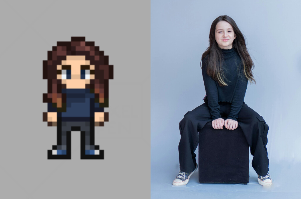 ArtStation - 16x32 Pixel Art Avatar – Inspired by a Young Girl (Custom ...