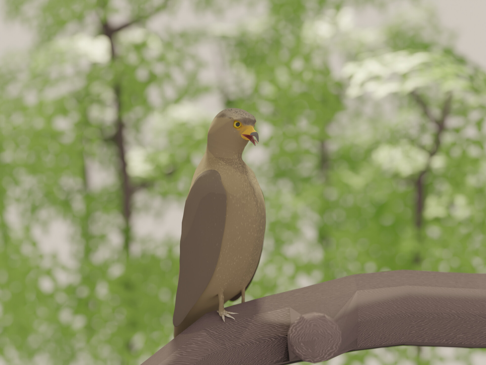 ArtStation - Crested Serpent Eagle