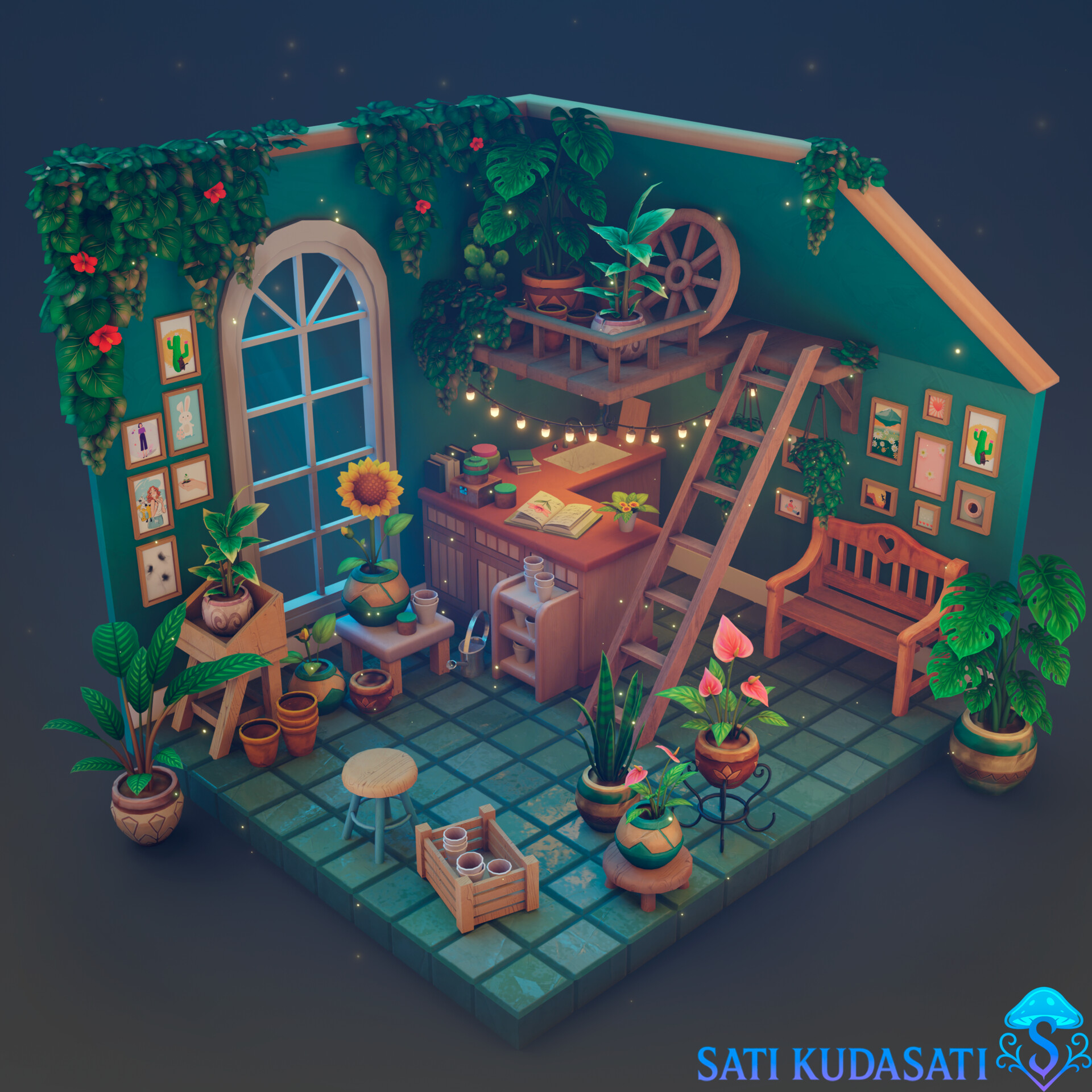 ArtStation - Cozy Greenhouse