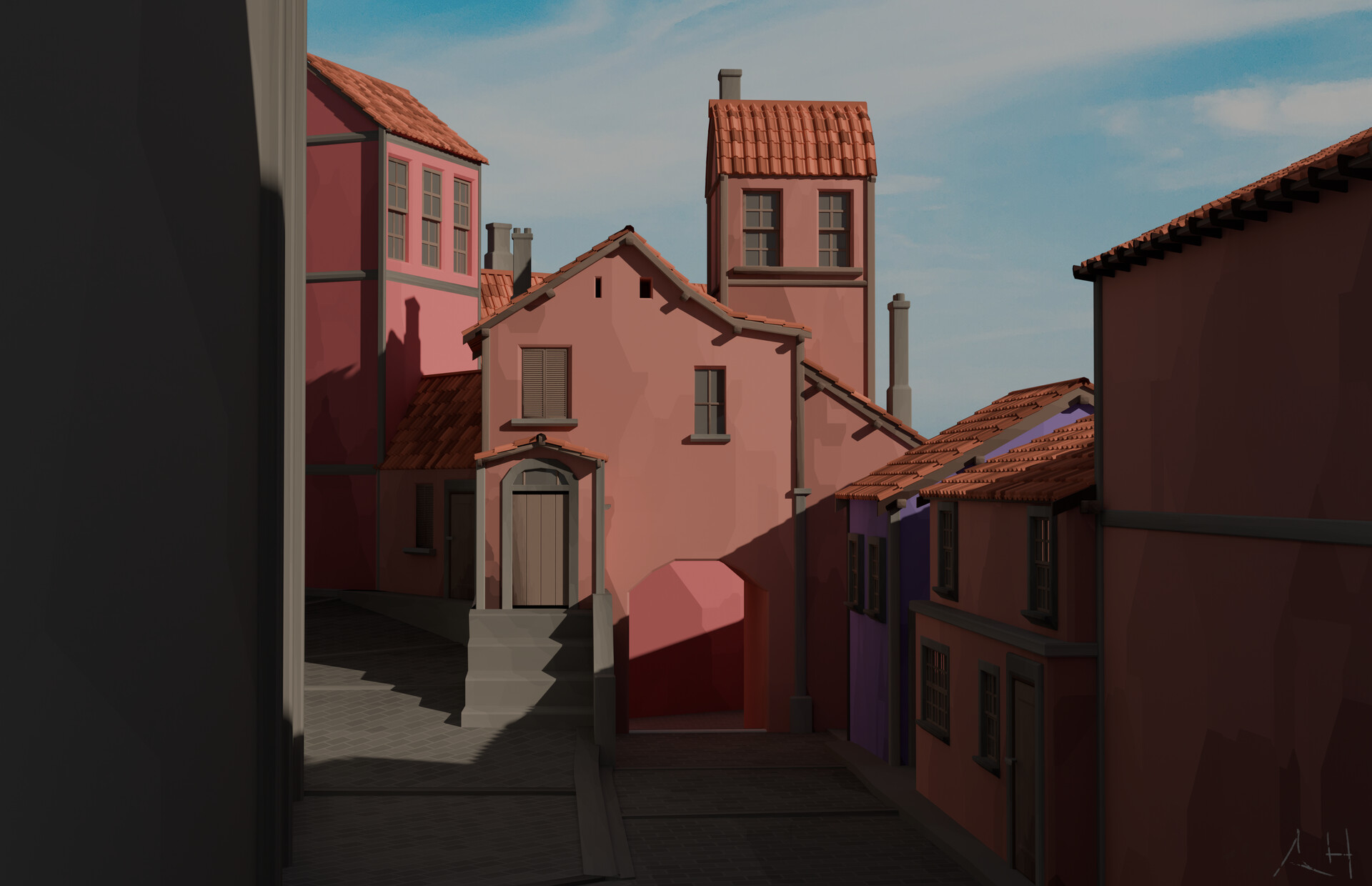 ArtStation - Urban - A simple street