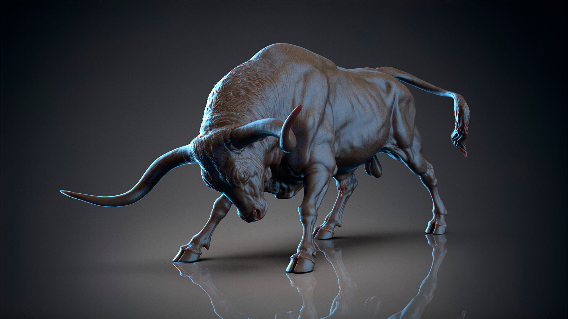 ArtStation - Bull - Texas Longhorn I 3D Sculpting