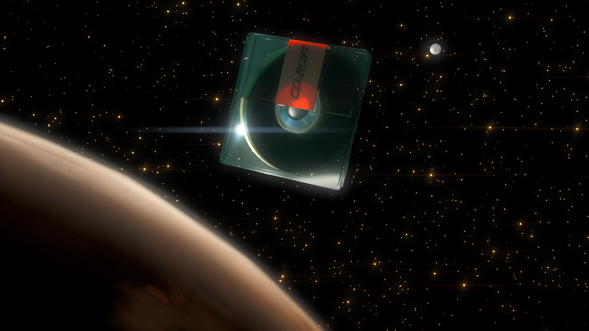 ArtStation - CD-ROM in space