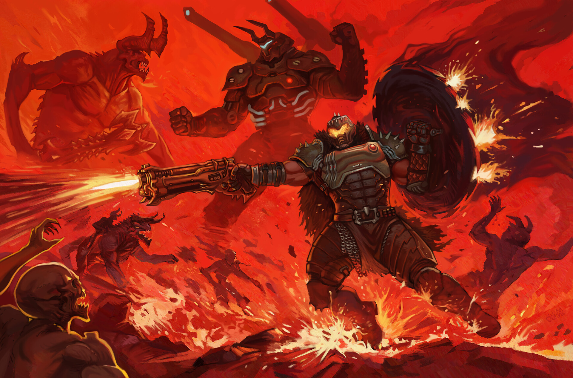 ArtStation - Doom The Dark Ages Fanart - with Timelapse