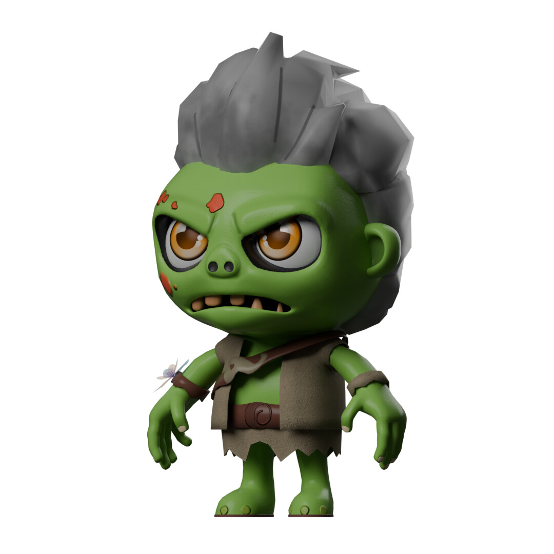 ArtStation - Stylized 3D Zombie Character – Game-Ready Model