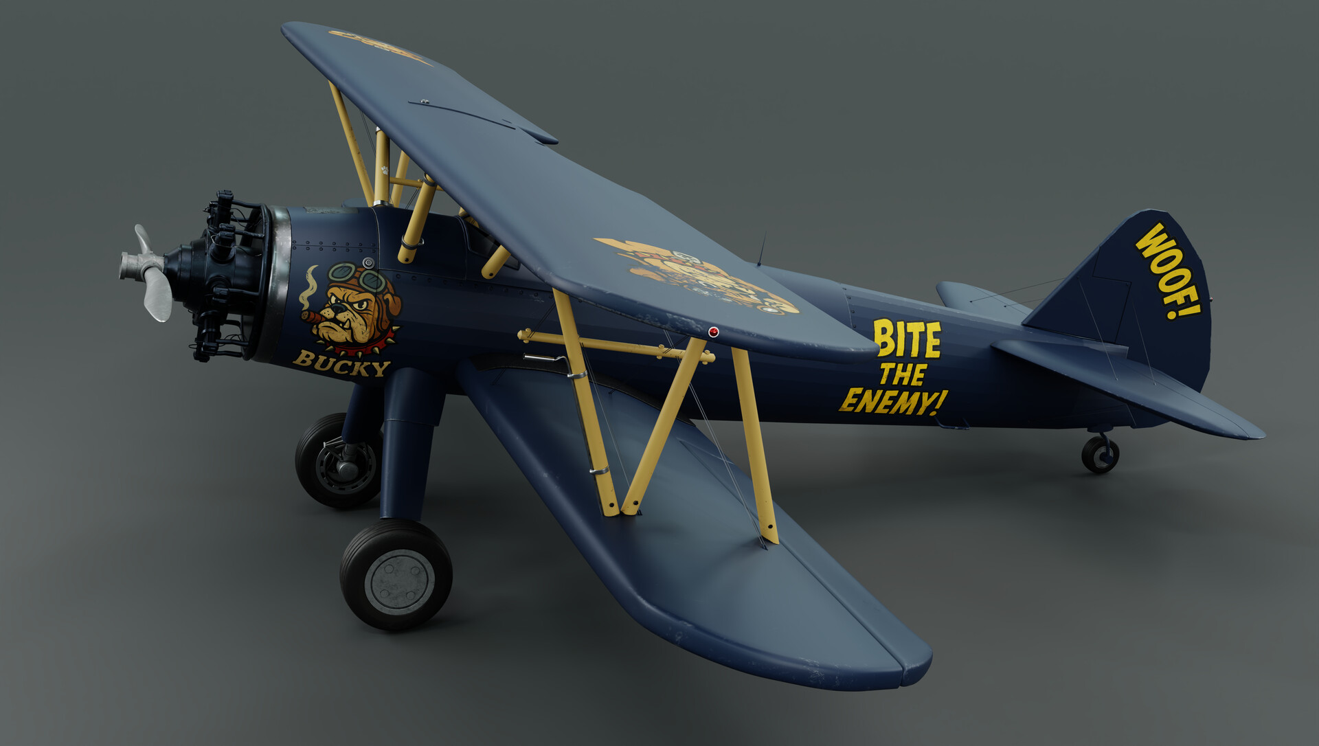 ArtStation - “Bucky” – Stylized WWII Biplane
