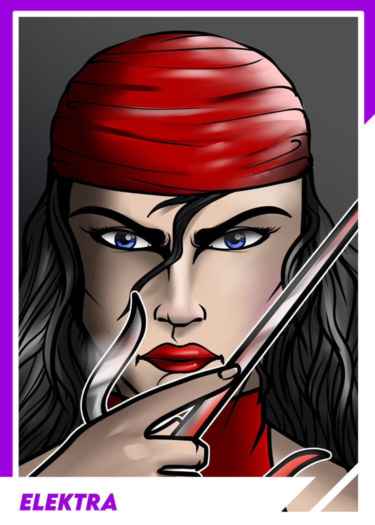 ArtStation - Elektra Custom Trading Card
