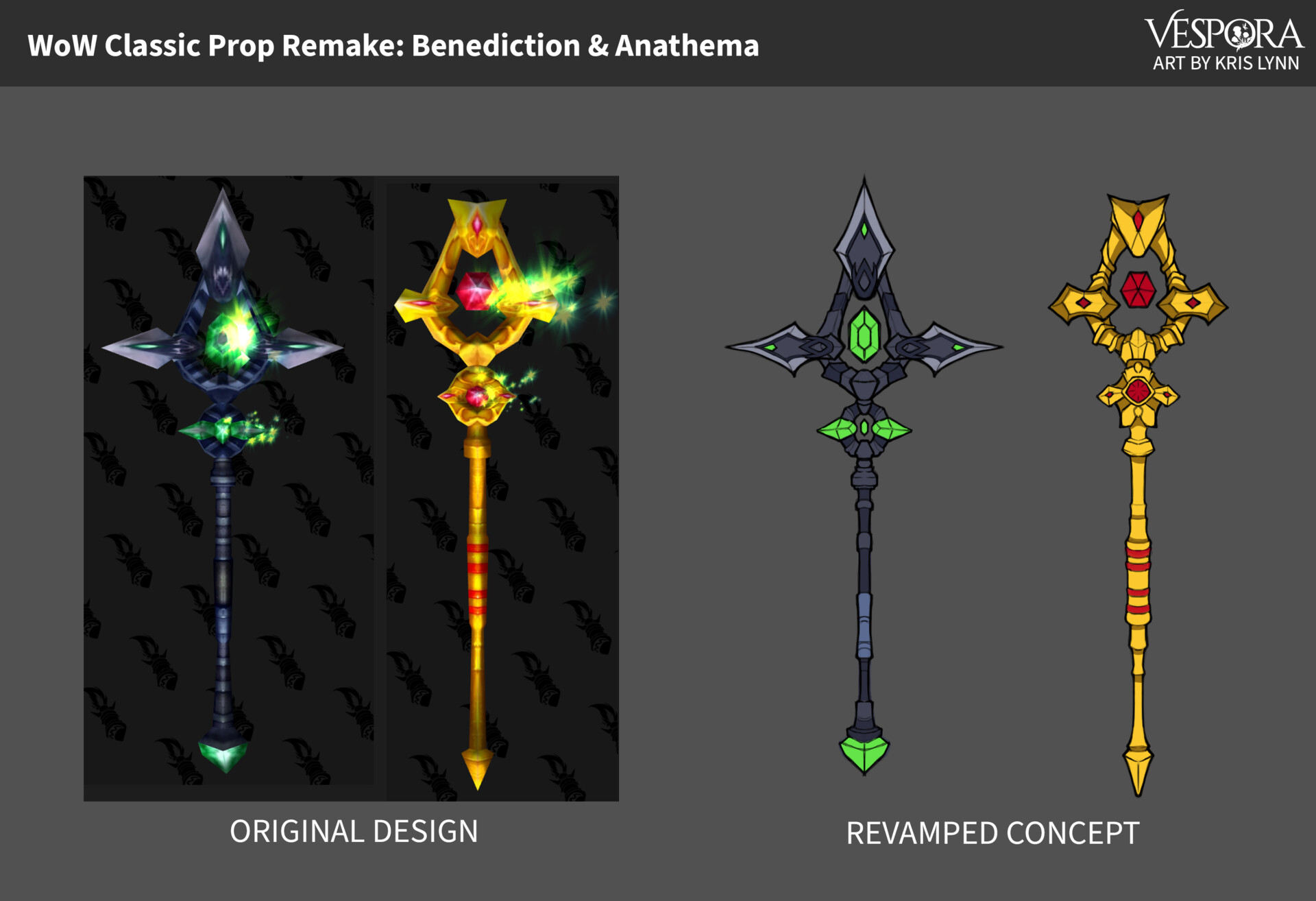 Vespora // Kris Lynn - Anathema // WoW Legendary Weapon Redesign