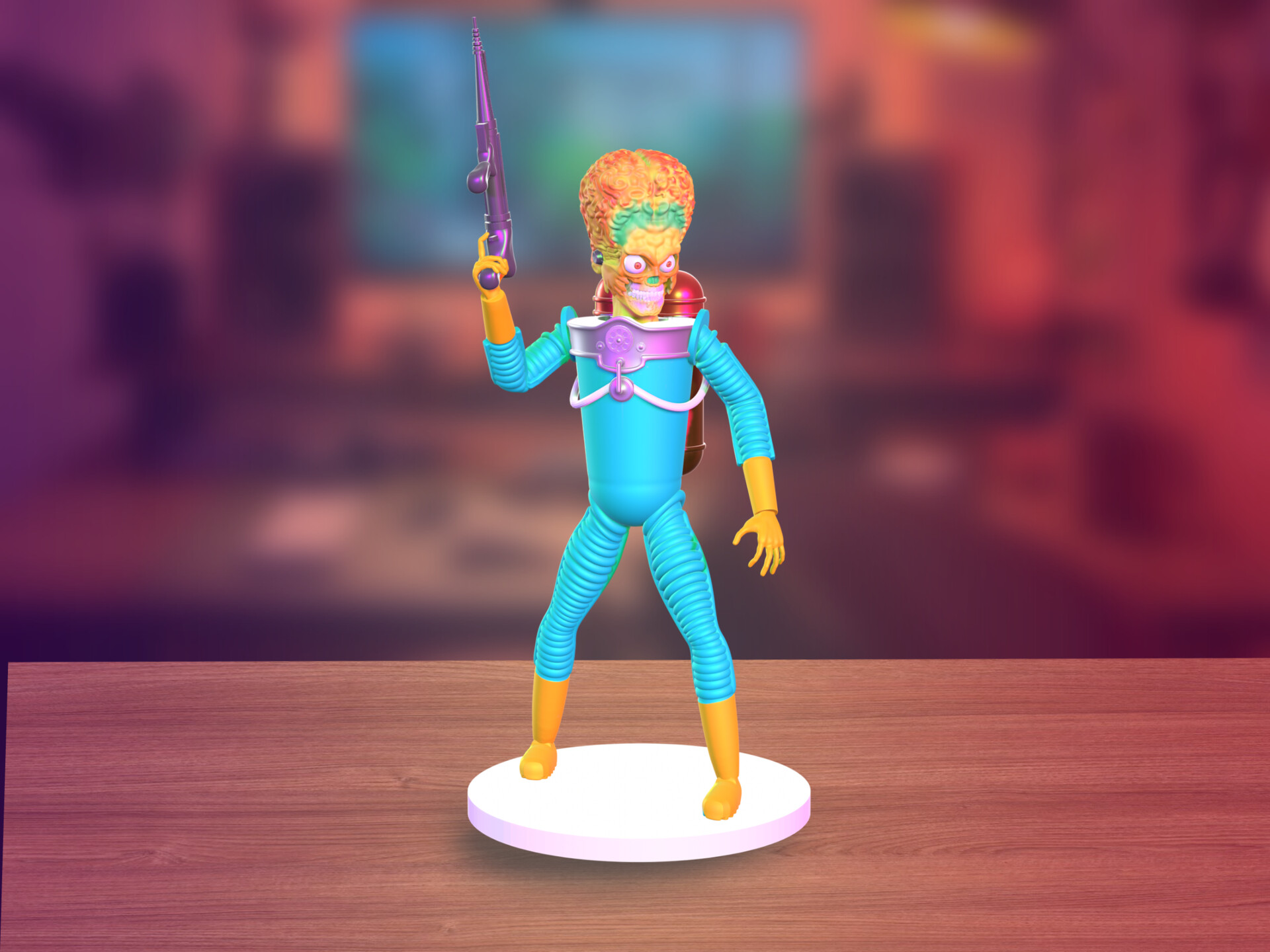 ArtStation - Mars Attacks, martian commander 15 cm 3Dprint