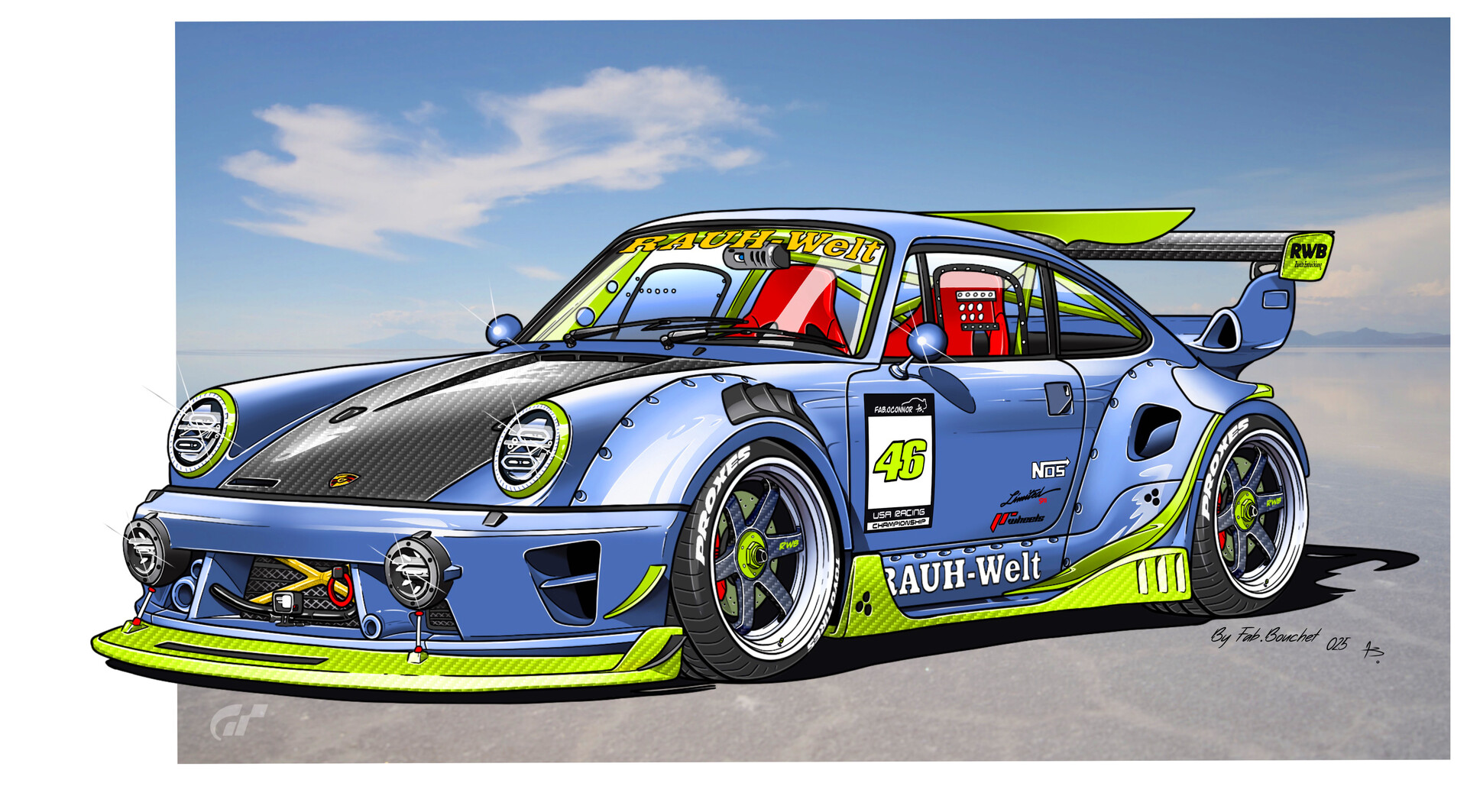 ArtStation - porsche 964 RWB Time Attack