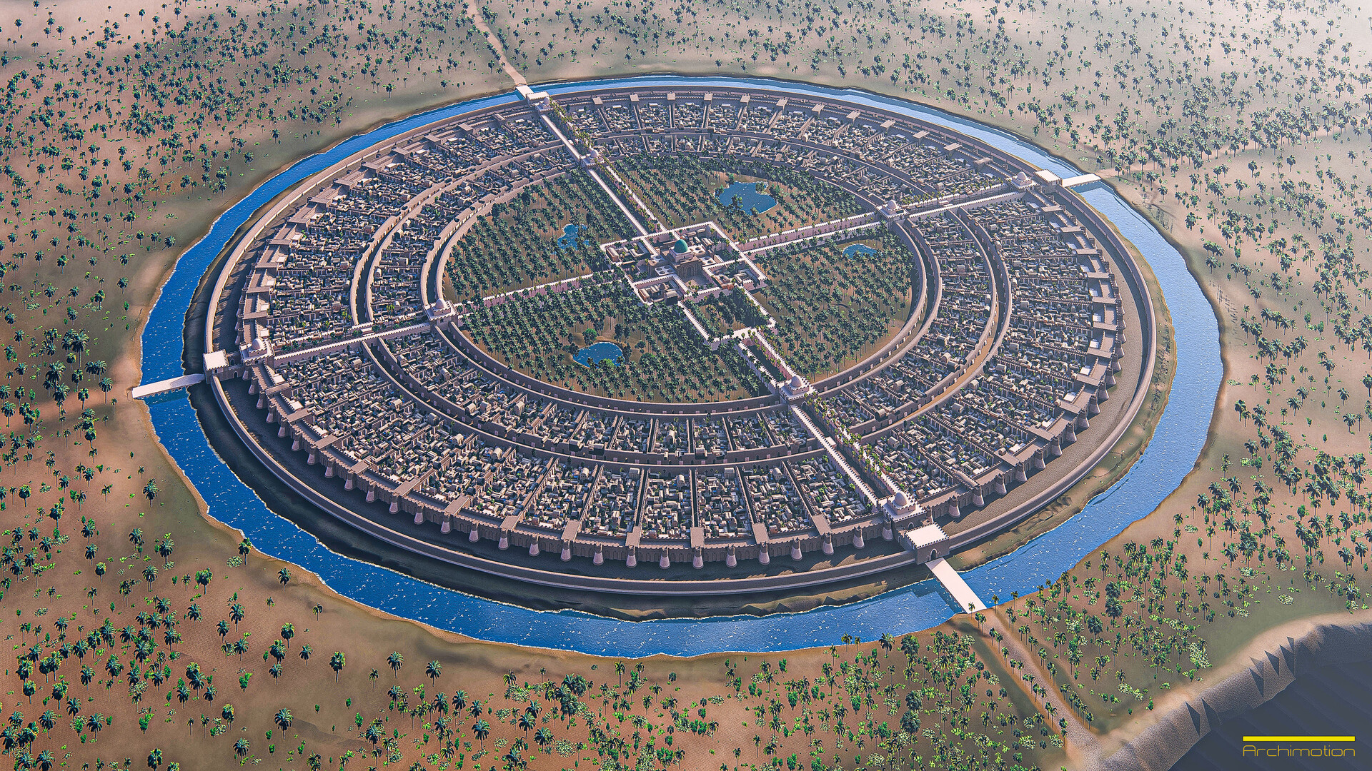 ArtStation - The ancient City of Baghdad -990 AD
