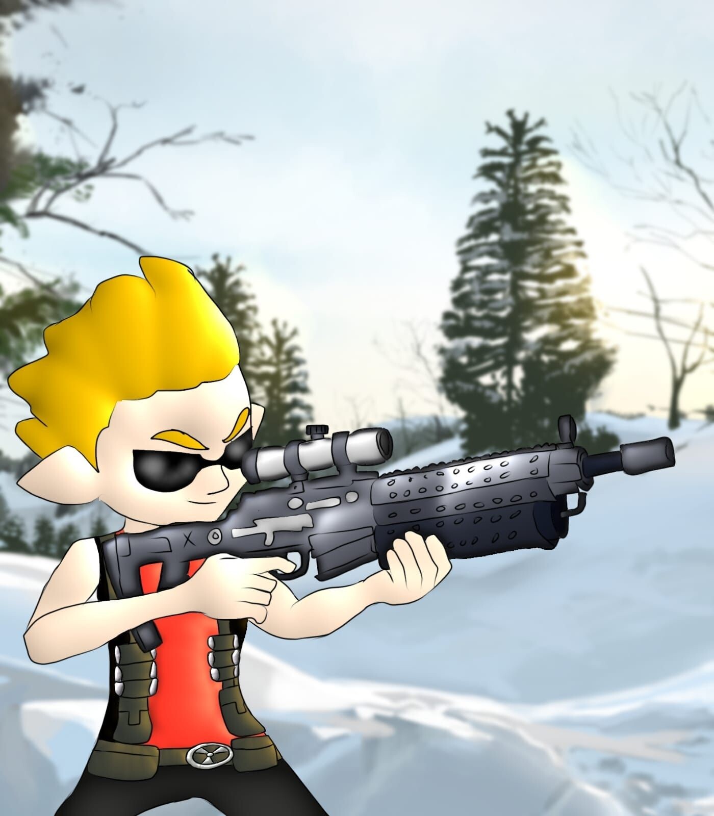 ArtStation - Duke Nukem Splatoon Version Artwork