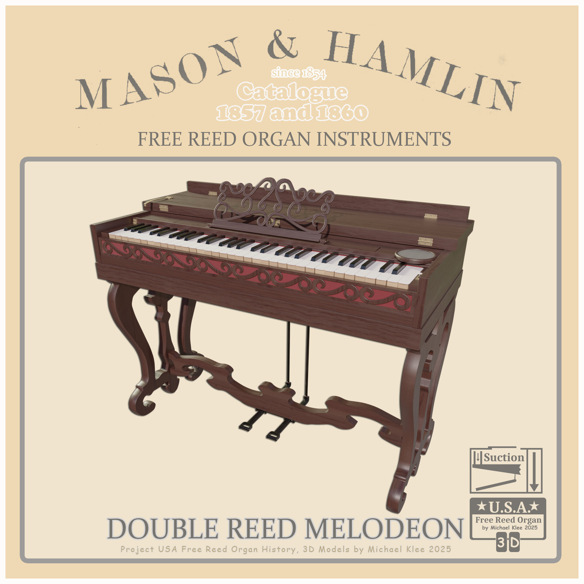 Michael Klee - USA Free Reed Organ History - MASON & HAMLIN - Melodeon ...