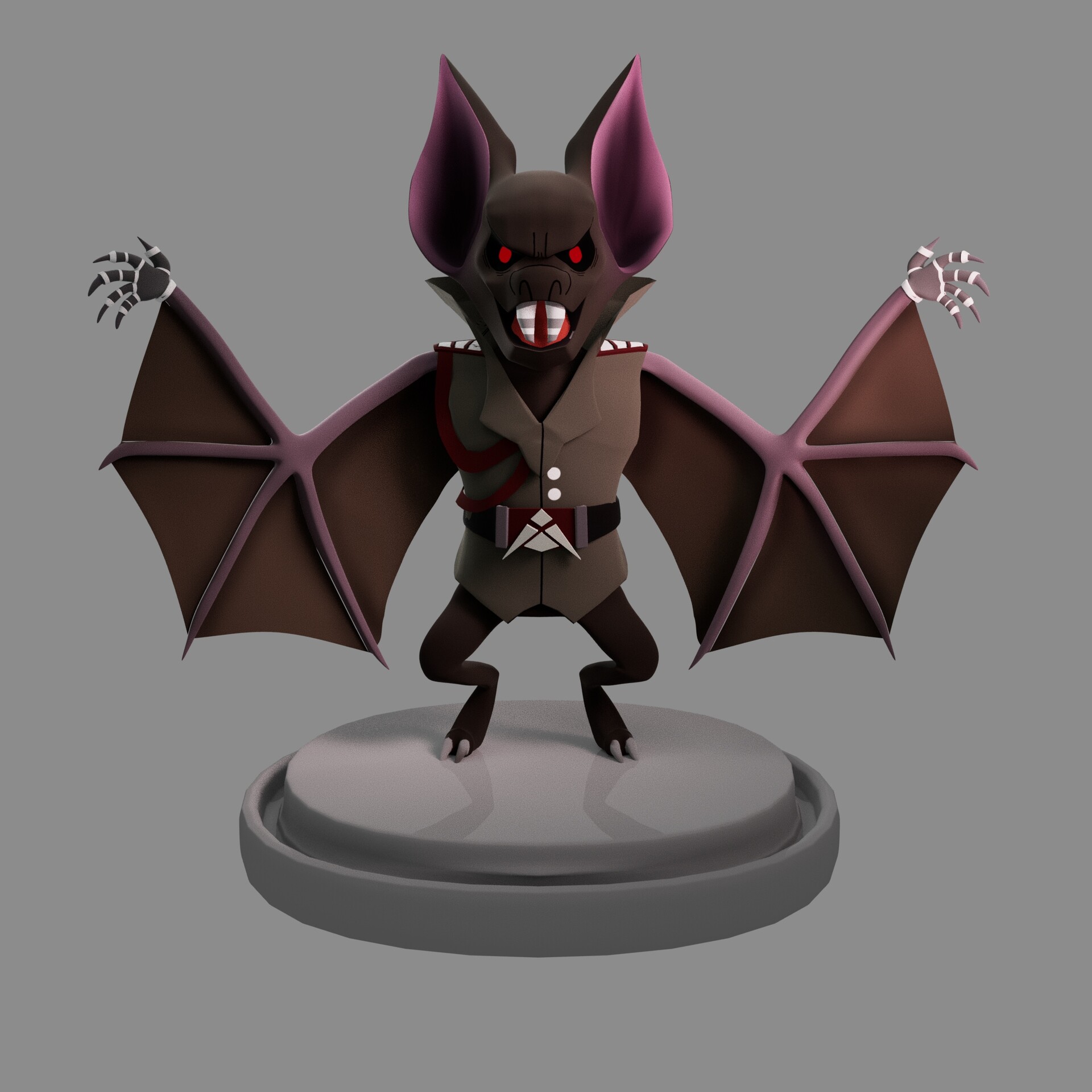 ArtStation - IronPaw – Stylized Bat Warrior Fanart