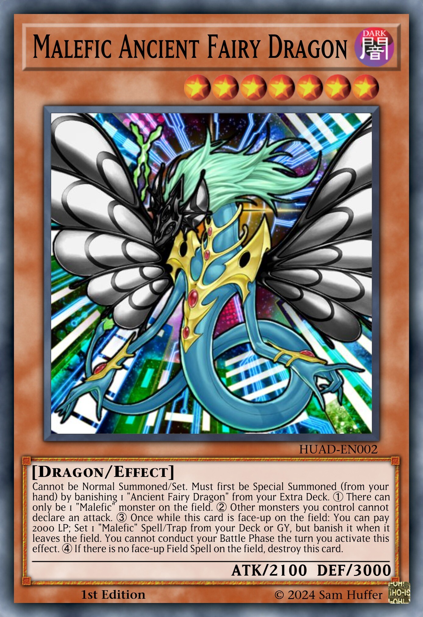 ArtStation - Malefic Ancient Fairy Dragon (Custom Yu-Gi-Oh! Card)