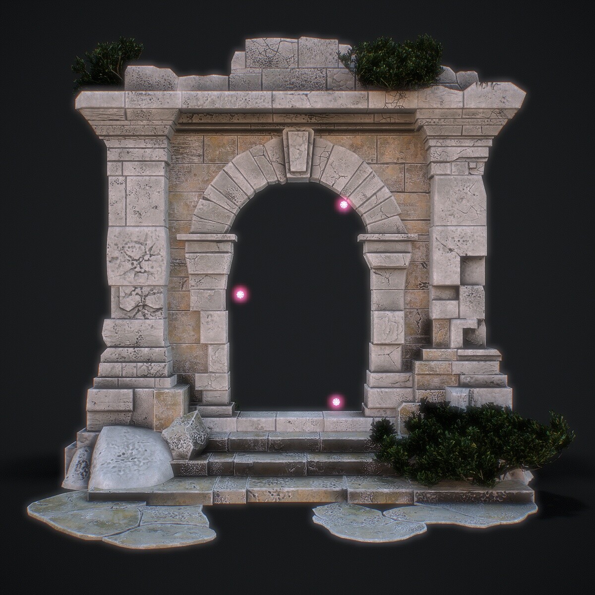 ArtStation - Medieval Arch game ready 3d model