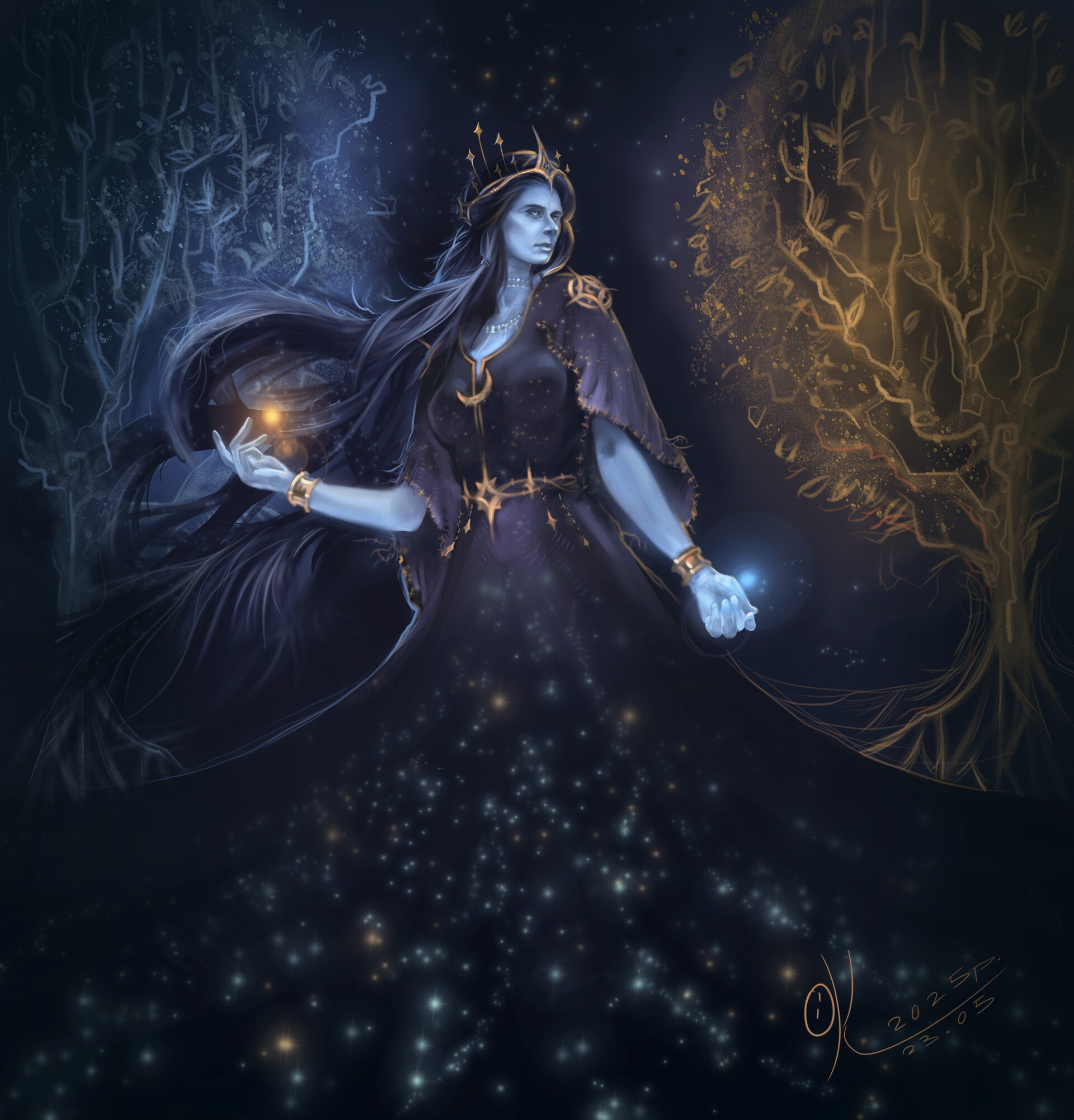 ArtStation - Varda Elentári High Queen of Arda, Queen of Valinor, Queen of the Stars (concept art)