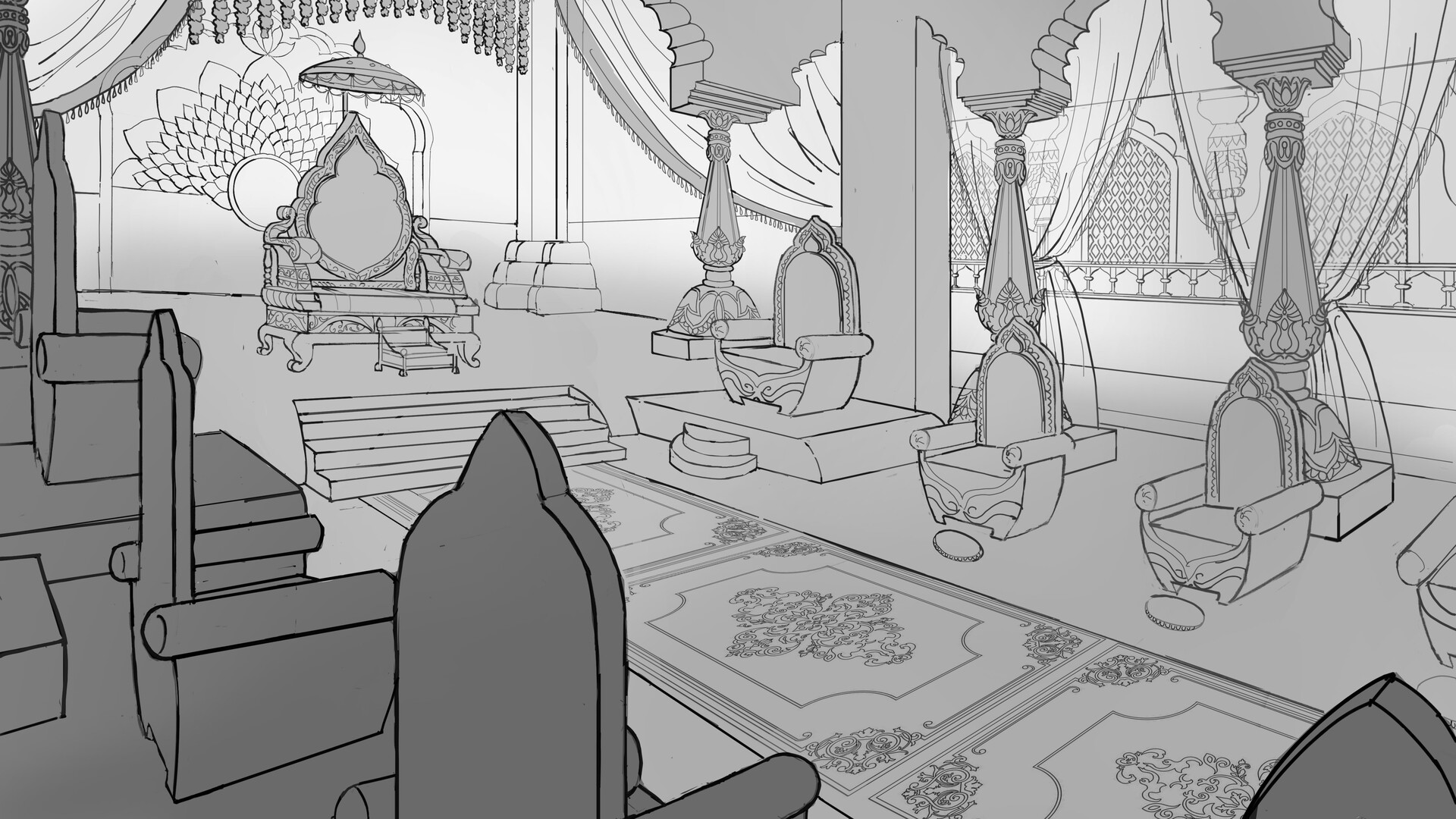 ArtStation - Krishna darbar- Layout design